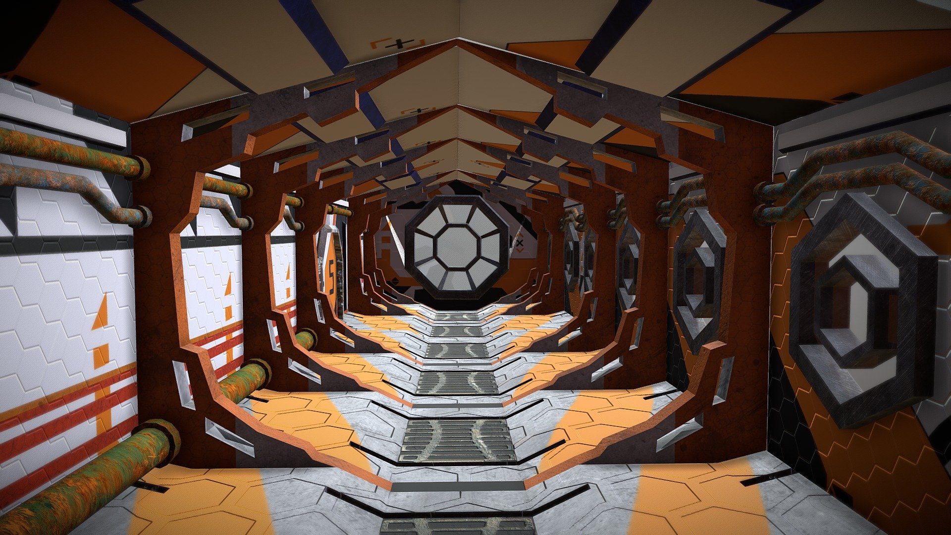 Interior of a ship - 3D model by Mark Wong (@Mark.Wong) [28f1e04 ...