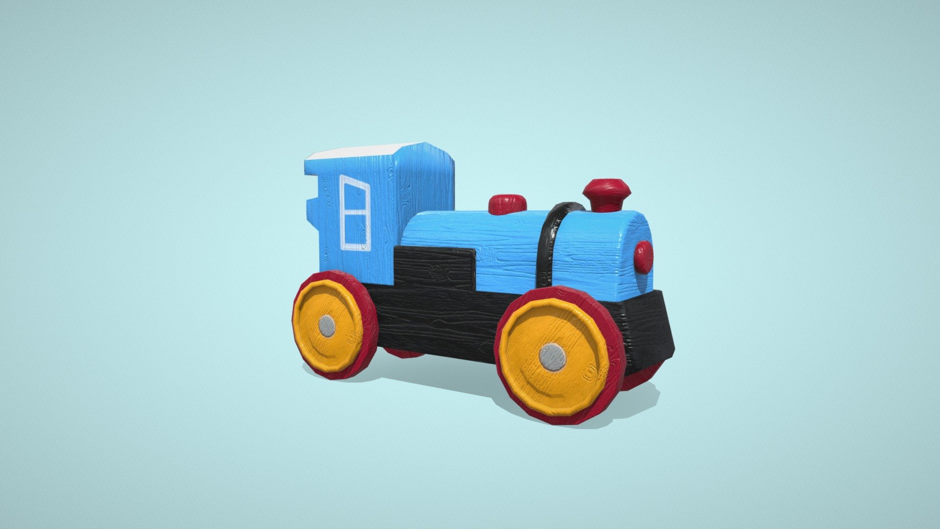 Wooden toy train - 3D model by AlenaSFX [28f41d5] - Sketchfab