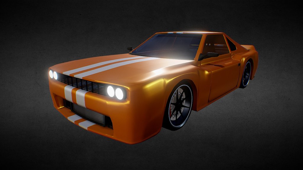 Muscle car n°1 - Download Free 3D model by Jonathan Geoffroy ...