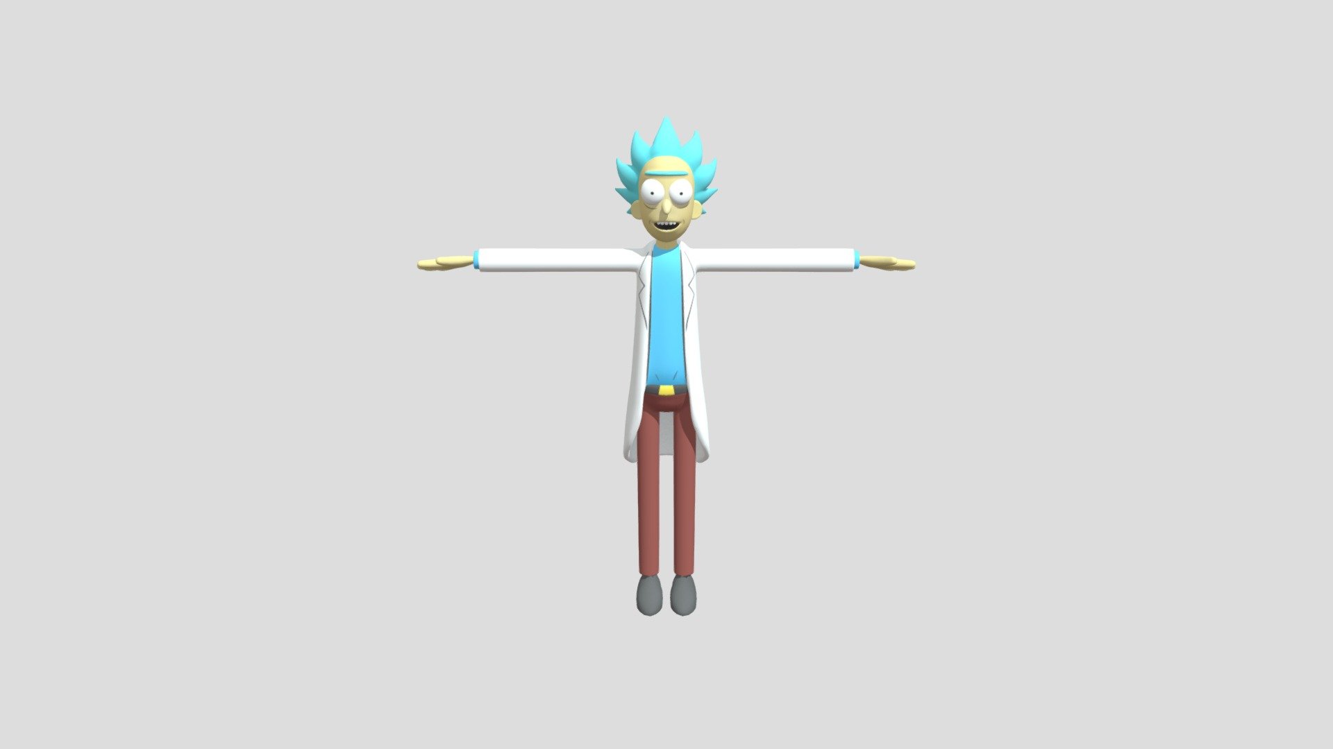 Rick Sanchez T-Pose. Rick and Morty - Download Free 3D model by Noah ...