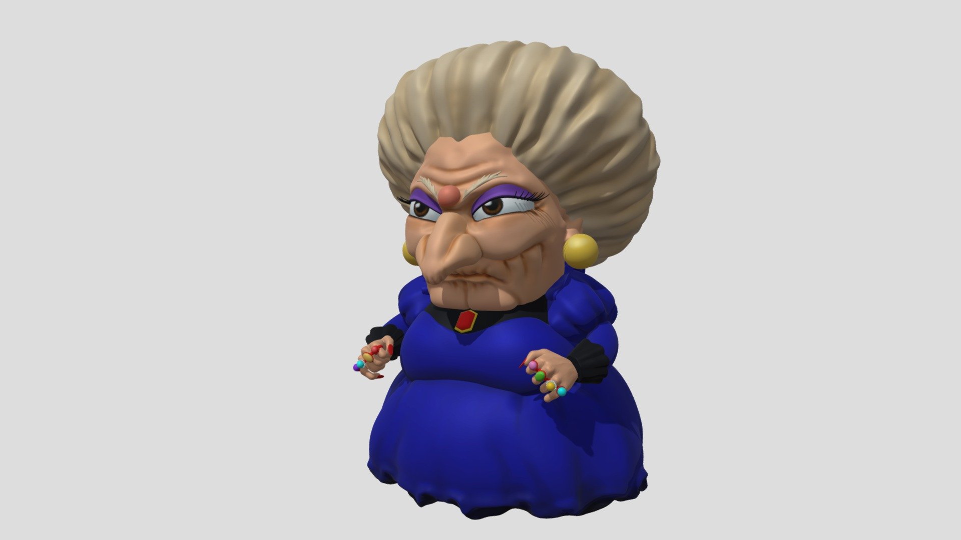 宮崎駿_湯婆婆/Yubaba - 3D model by liyuchen [290d624] - Sketchfab