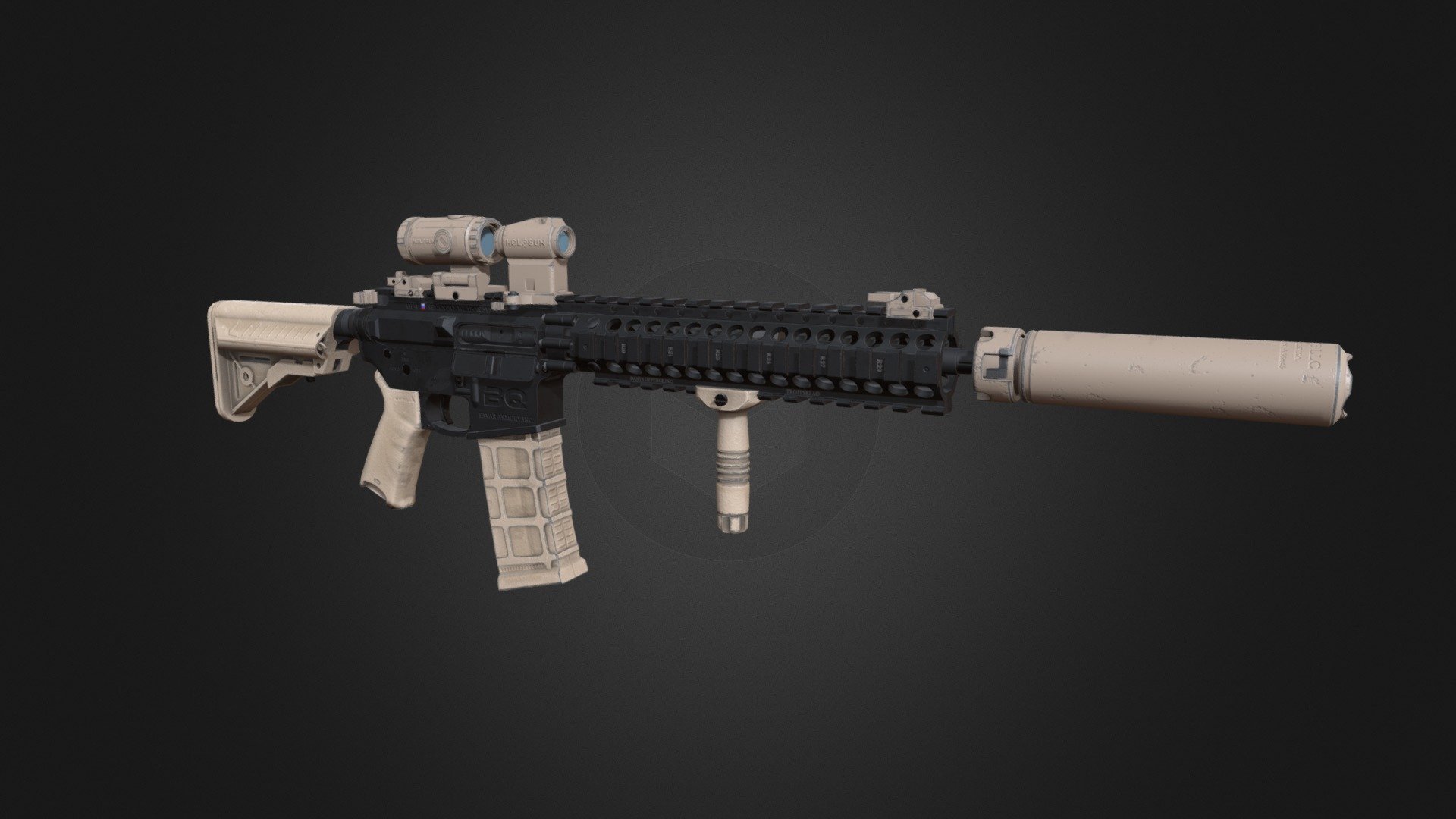 AR-15 - Download Free 3D model by Se_Oscar_Ya [290f146] - Sketchfab
