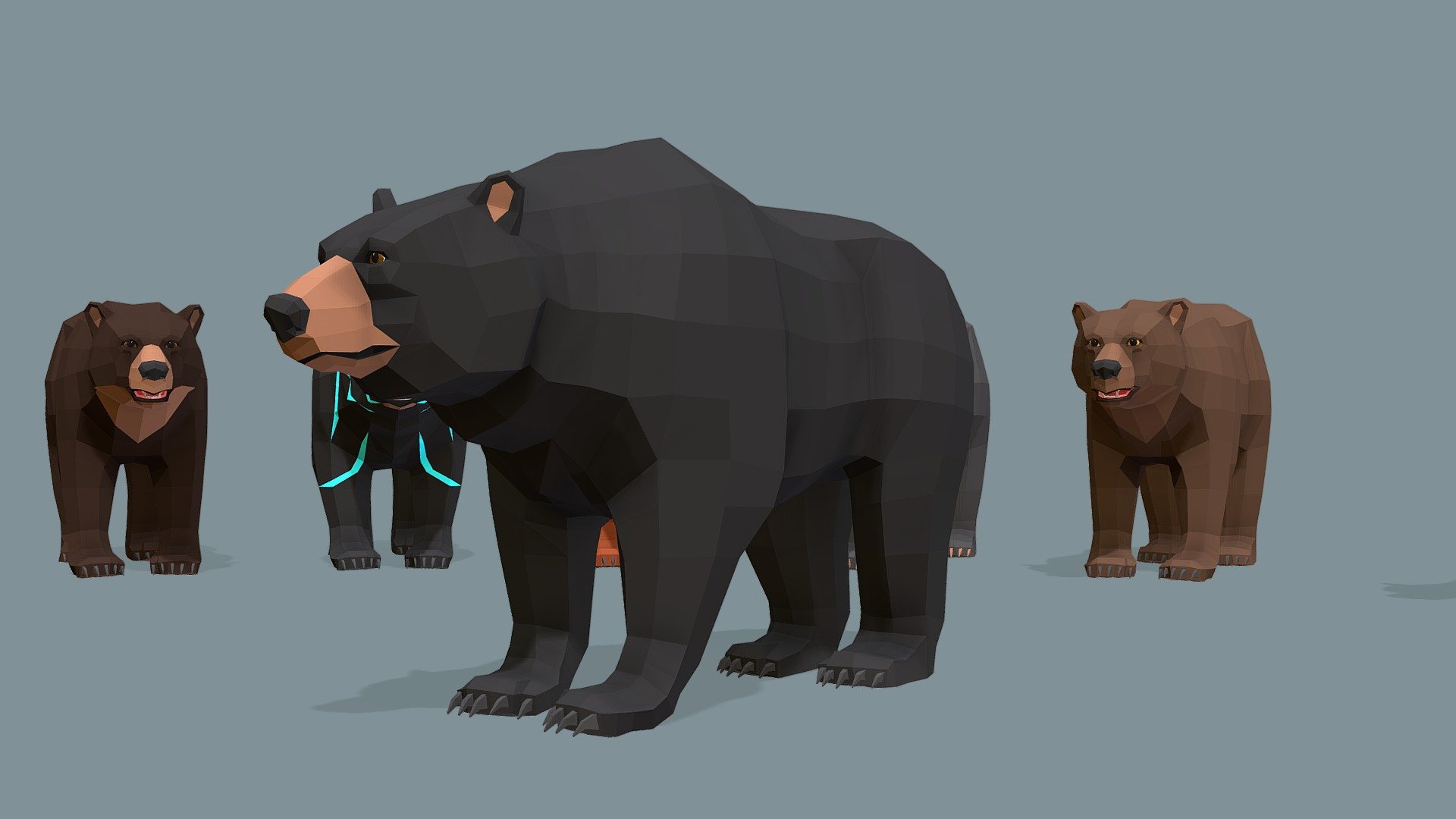 Low Poly Bear - Buy Royalty Free 3D model by RedDeer (@billl90 ...