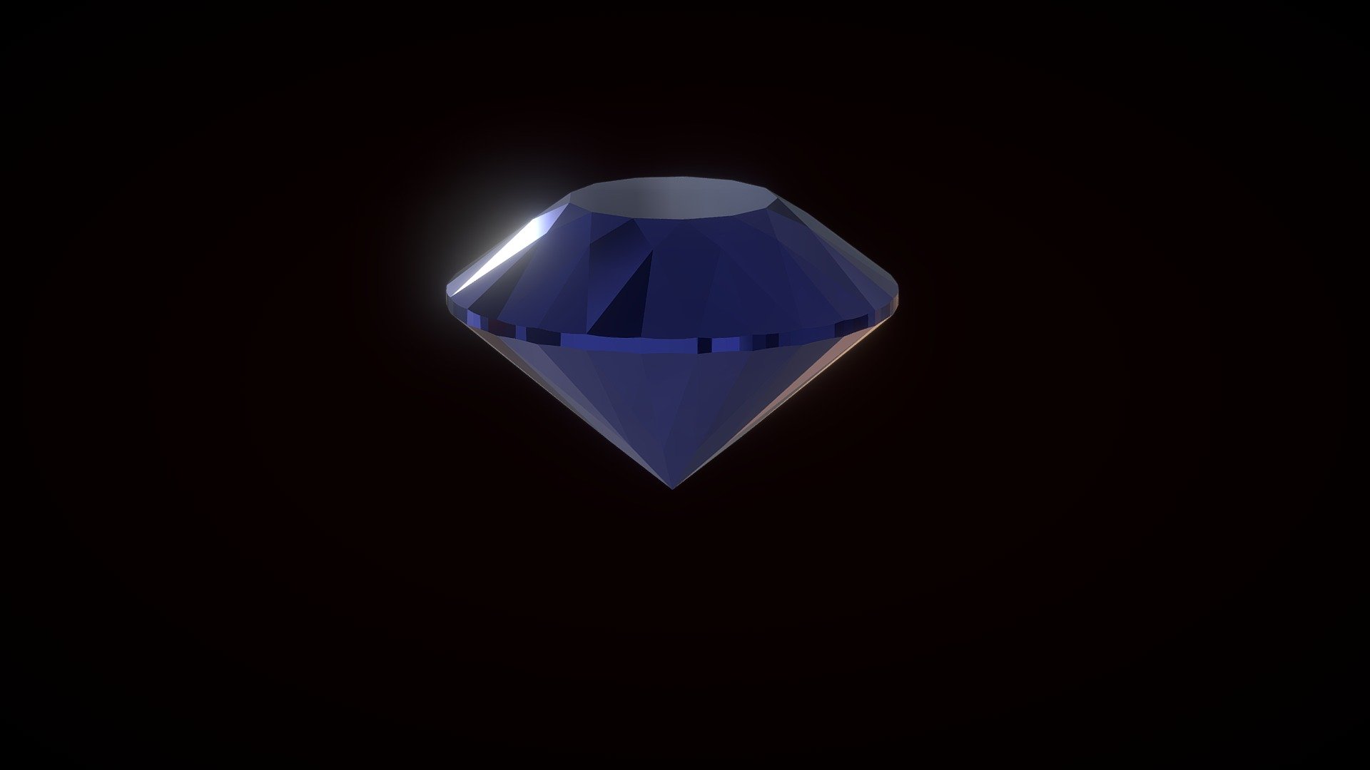 Blue Colored Realistic Diamond Model - Download Free 3D model by ...