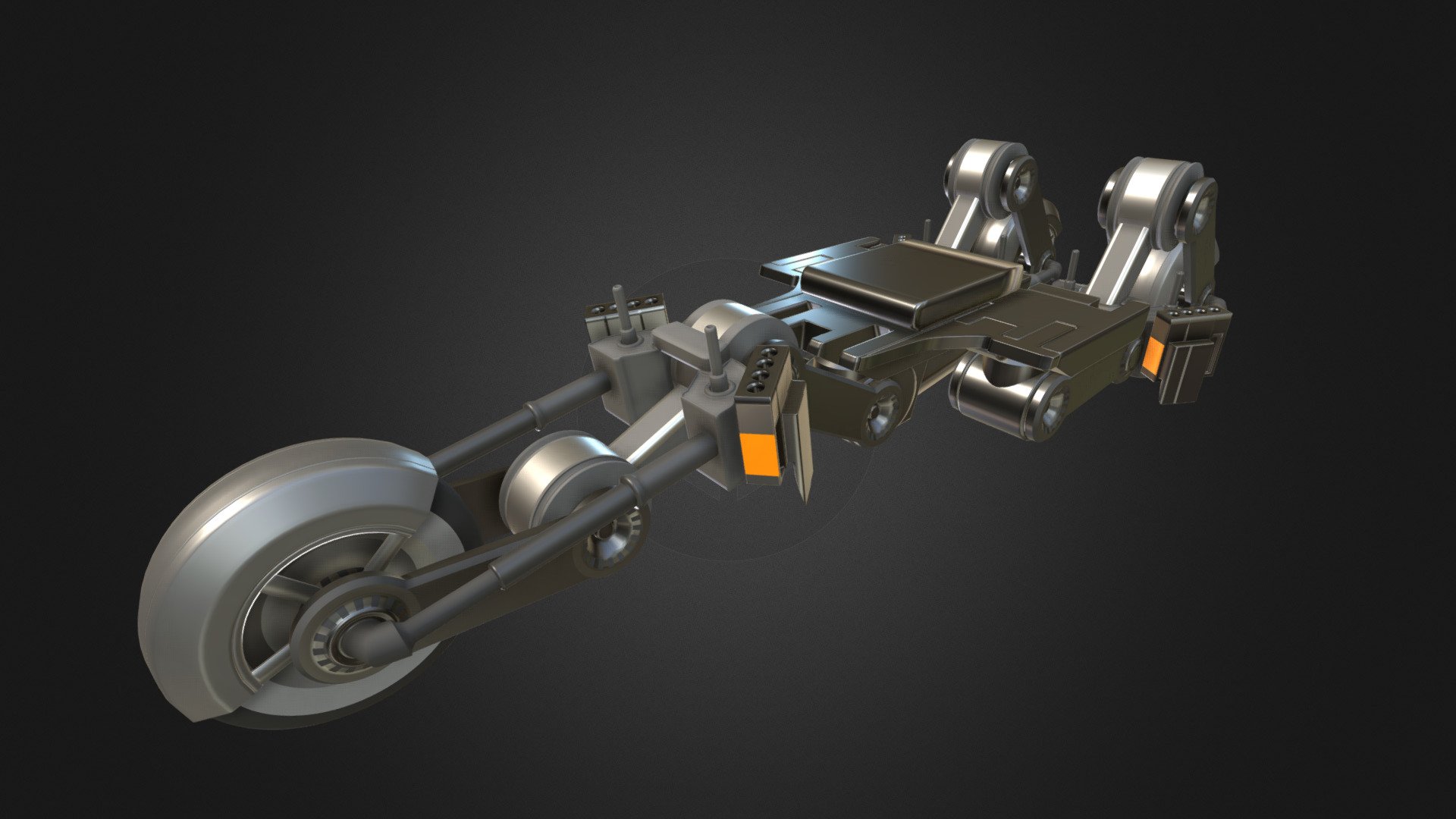 Futuristic trike chassis high-poly - Buy Royalty Free 3D model by ...