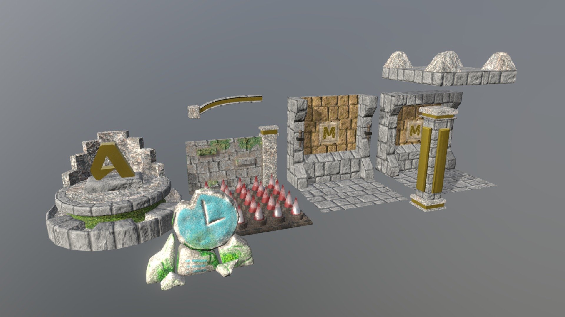Modular Props - Ancient Mayan Maya Temple - Download Free 3D model by ...