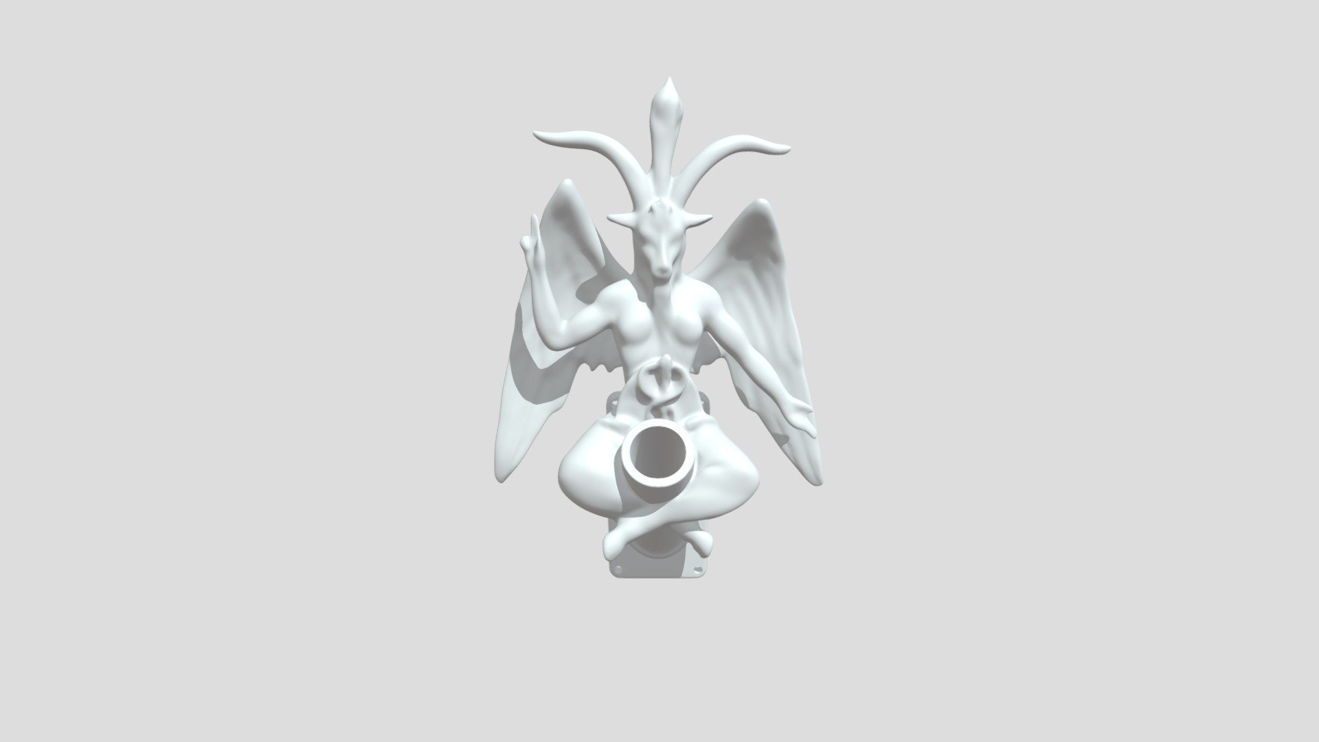 Baphomet Flag Holder - 3D model by gingirrocks [291c2cf] - Sketchfab