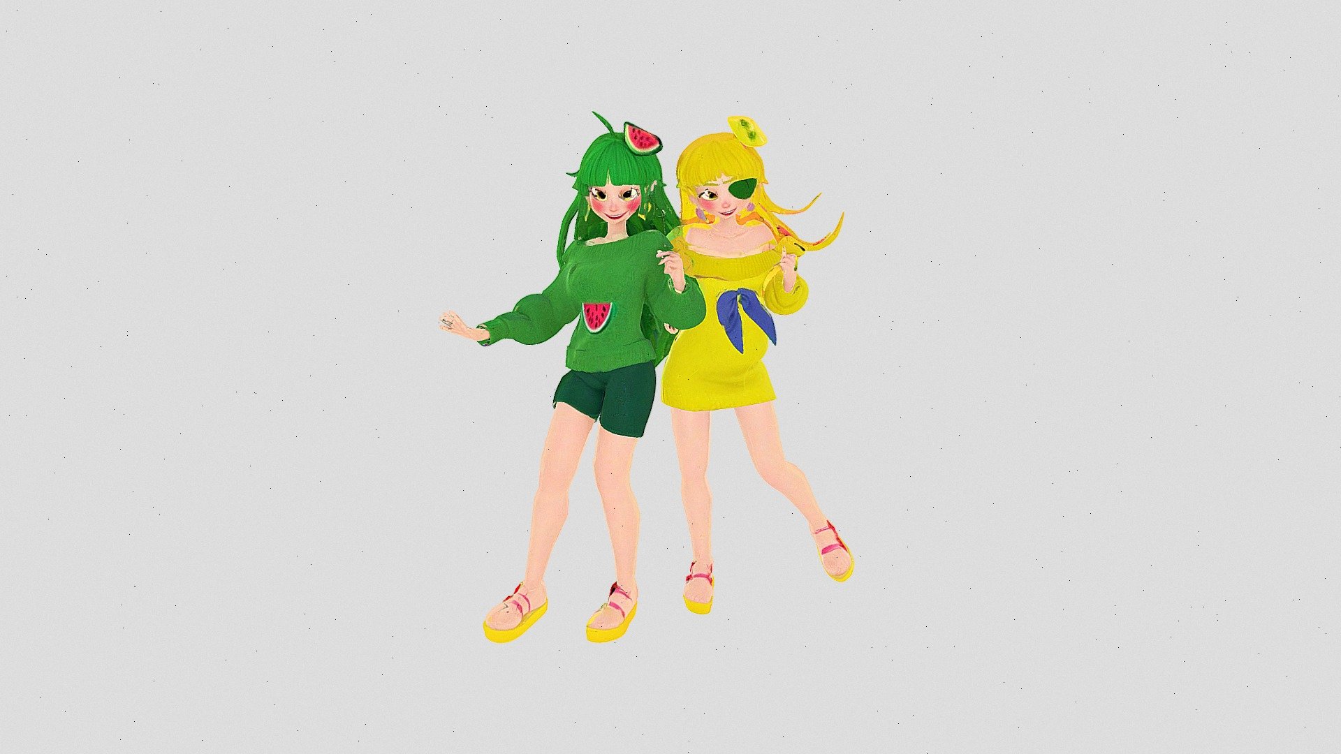 Vannamelon and Vannalemon - Download Free 3D model by Project_Martin01 ...