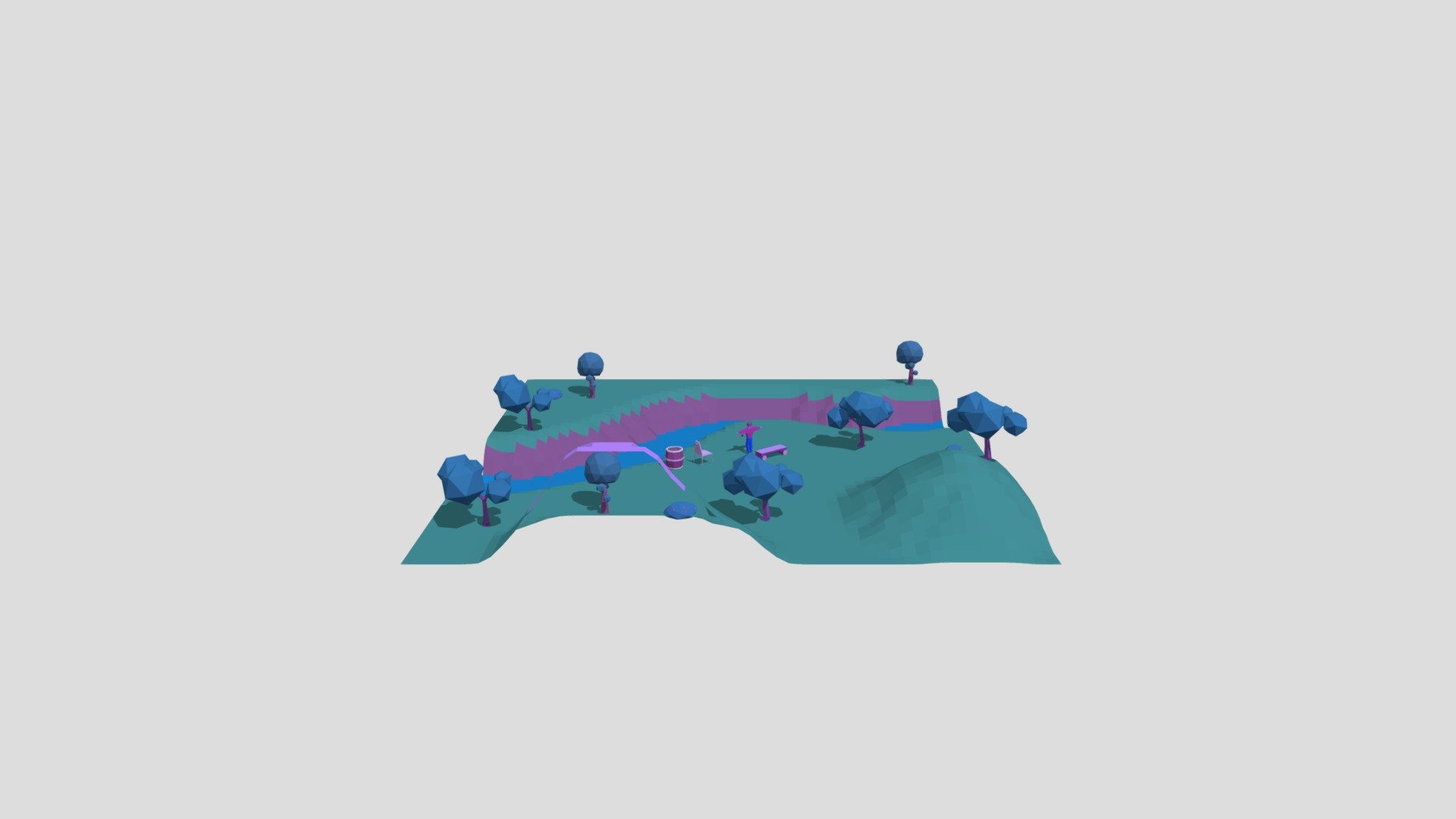low poly scene - Download Free 3D model by mastergames2435 ...