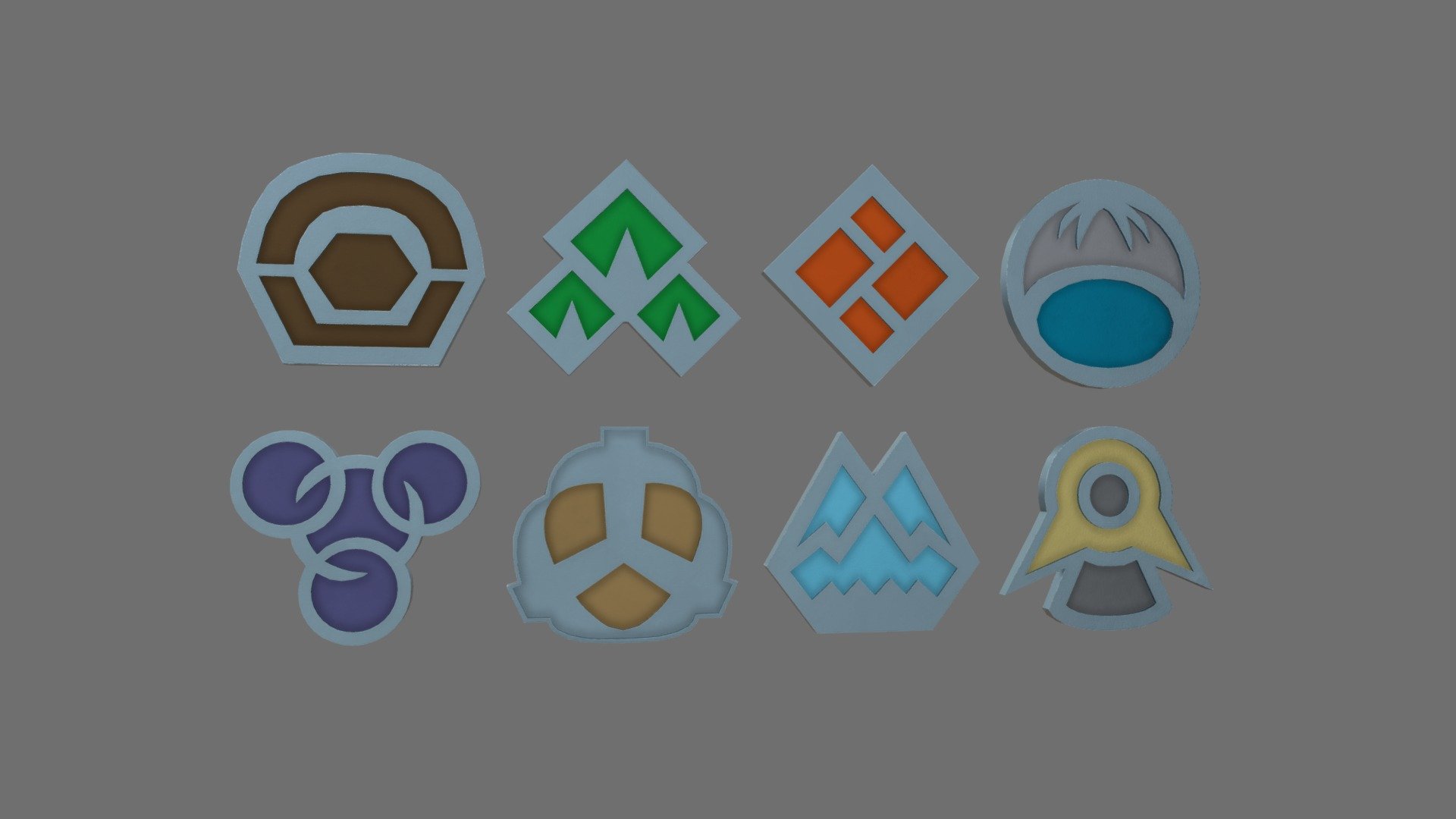 Pokemon Sinnoh Badges - 3D model by LucasPresoto [292b437] - Sketchfab