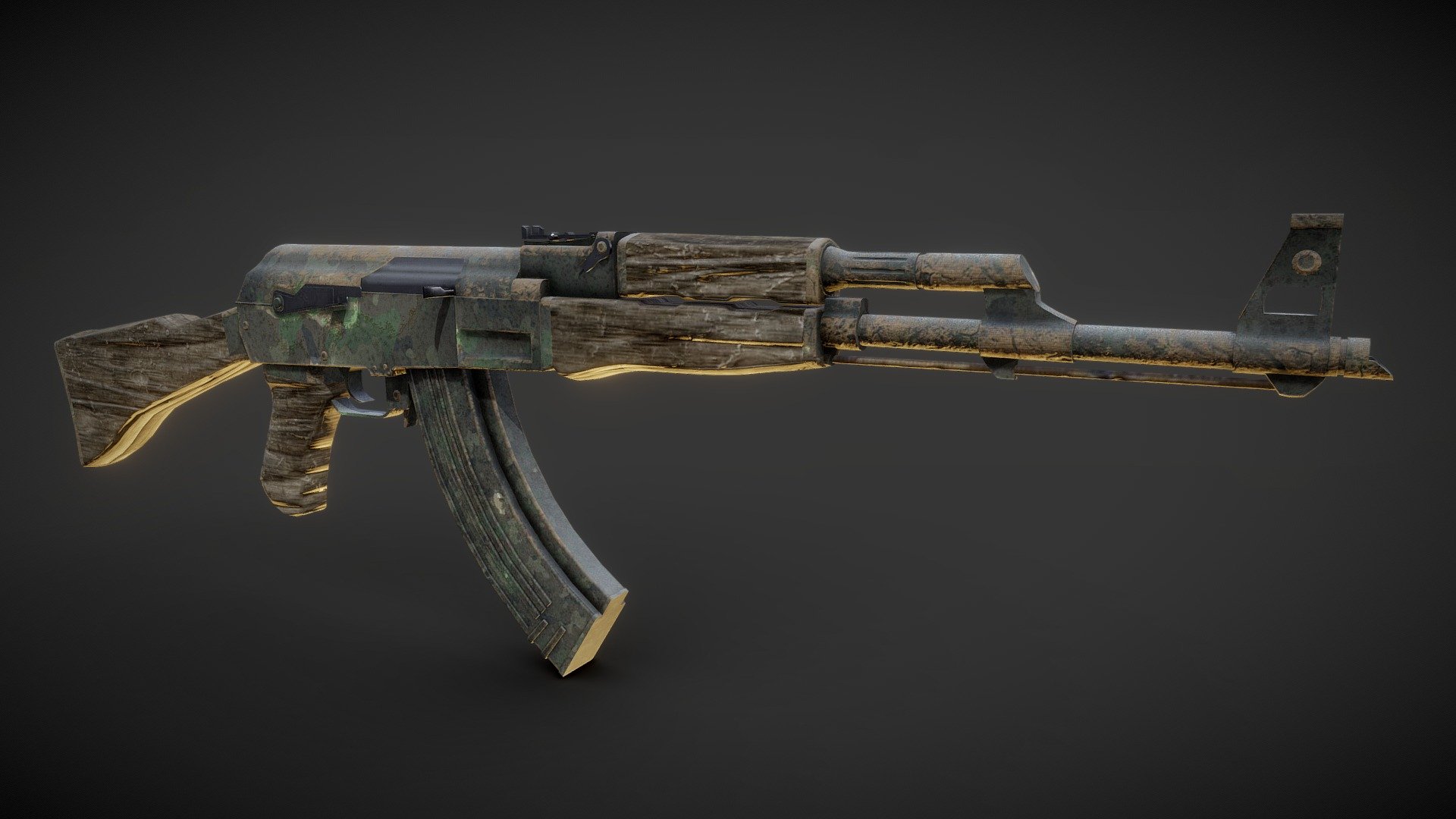 custom ak 47 used camo skin - Buy Royalty Free 3D model by Joan LP ...