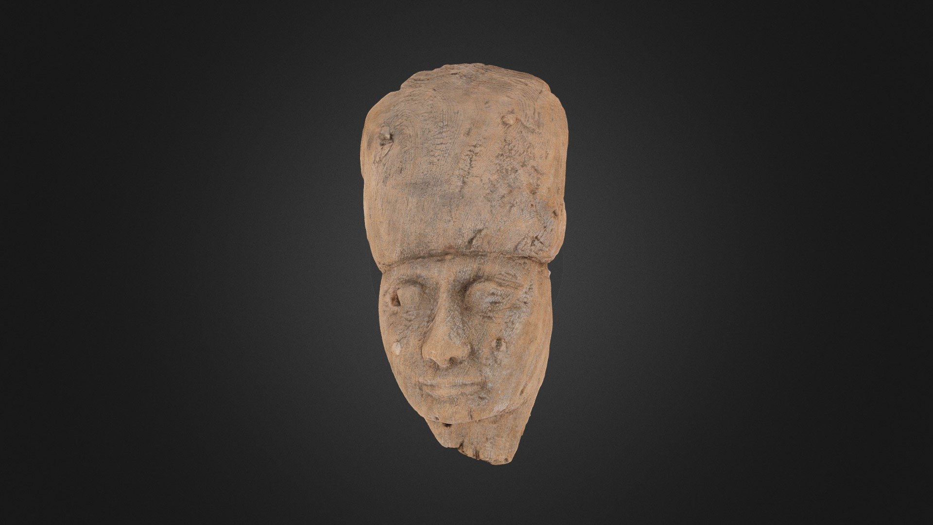 Wooden Face from an Egyptian Coffin - 3D model by Archaeology, Classics ...
