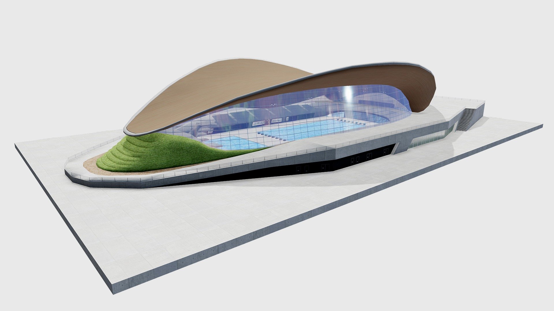 London Aquatic Centre by Zaha Hadid - Buy Royalty Free 3D model by ...