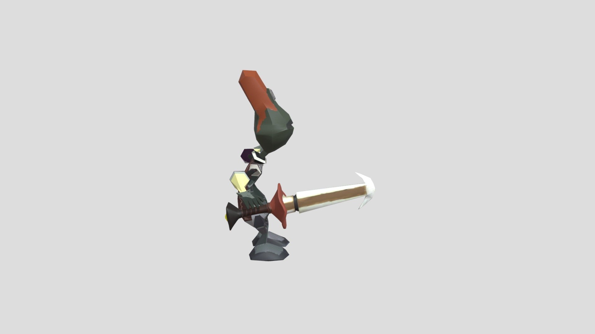Sad Aliendorf with Sword - 3D model by CZAzure [2937b1f] - Sketchfab