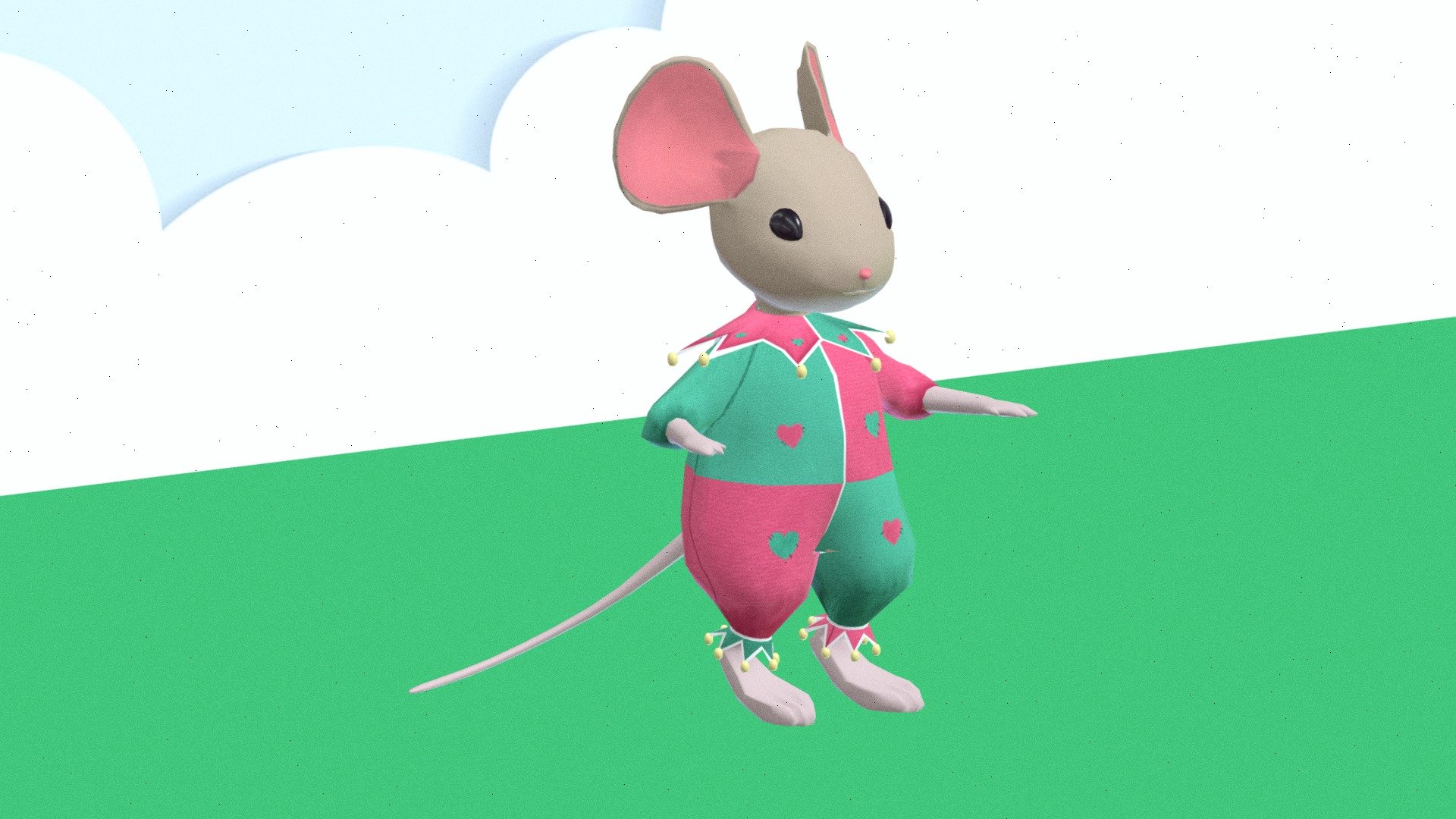 Whimsical Mouse Jester - 3D model by noortaufeeq [2937b75] - Sketchfab