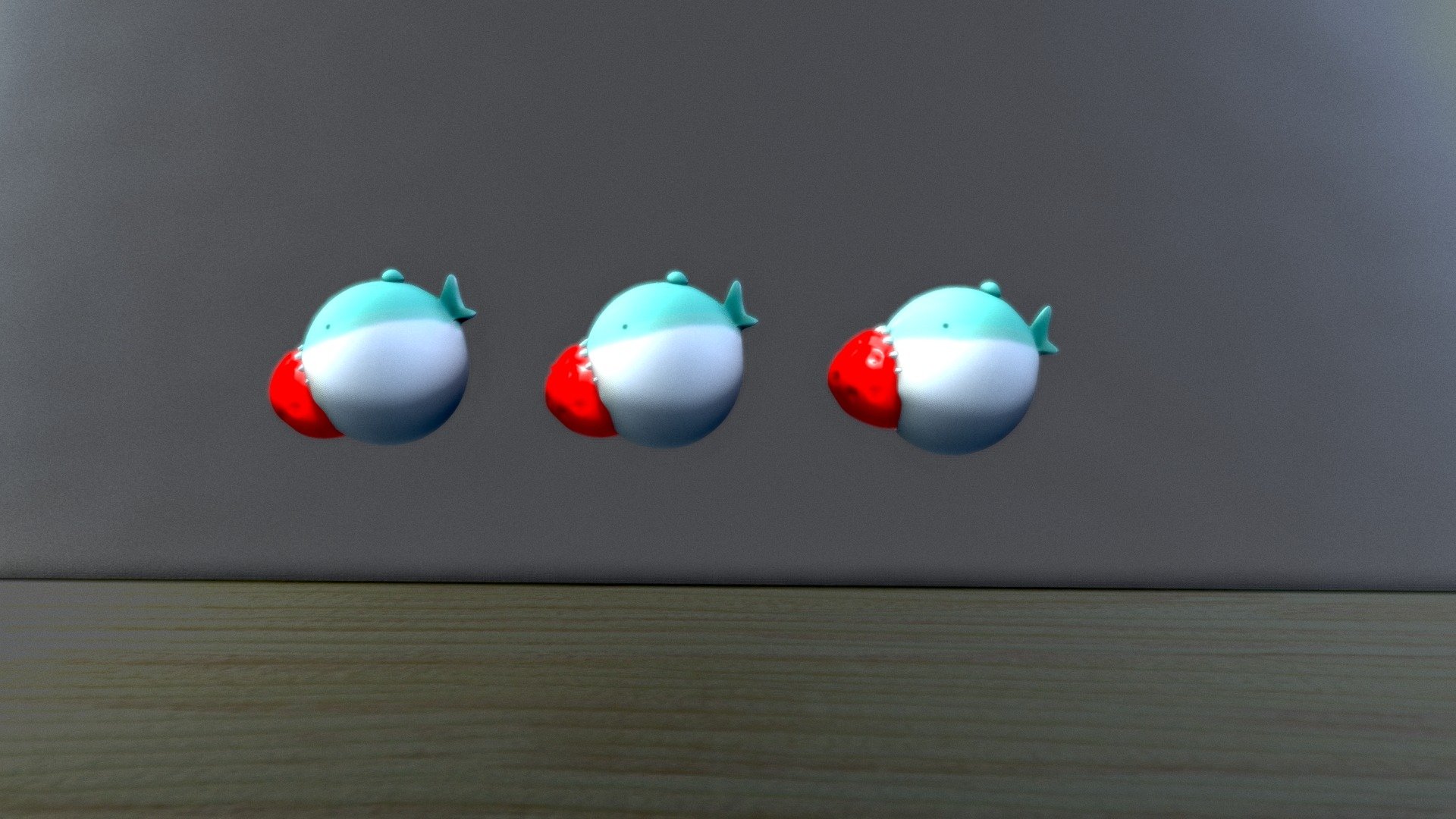 Shark and Strawberry - 3D model by Anastasia.Krivoklyakina [2937c1c ...