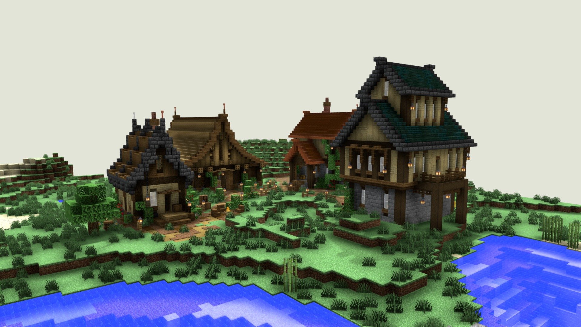 Small Village - 3D model by shuvalan [2938aa3] - Sketchfab