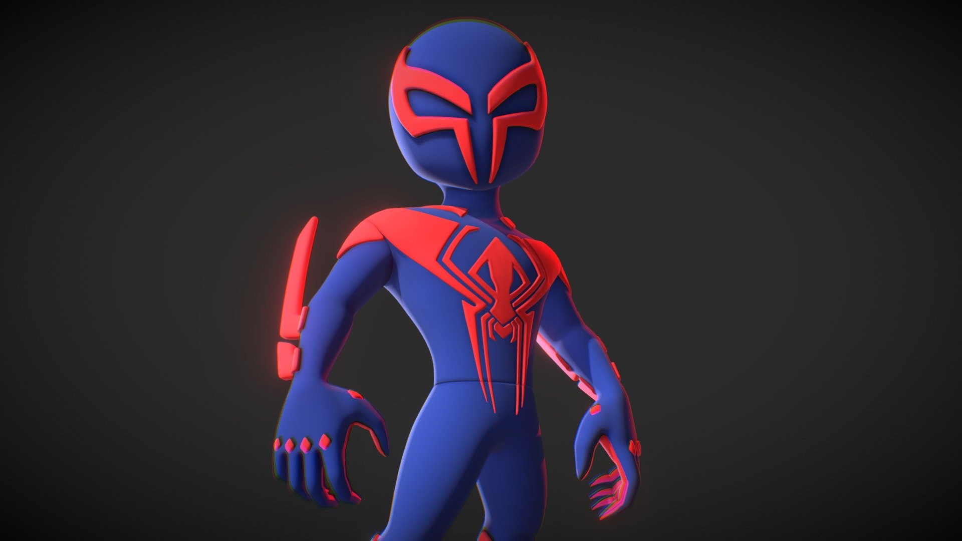 Spider-Man 2099 Miguel O'Hara - Buy Royalty Free 3D model by Gianmarco ...