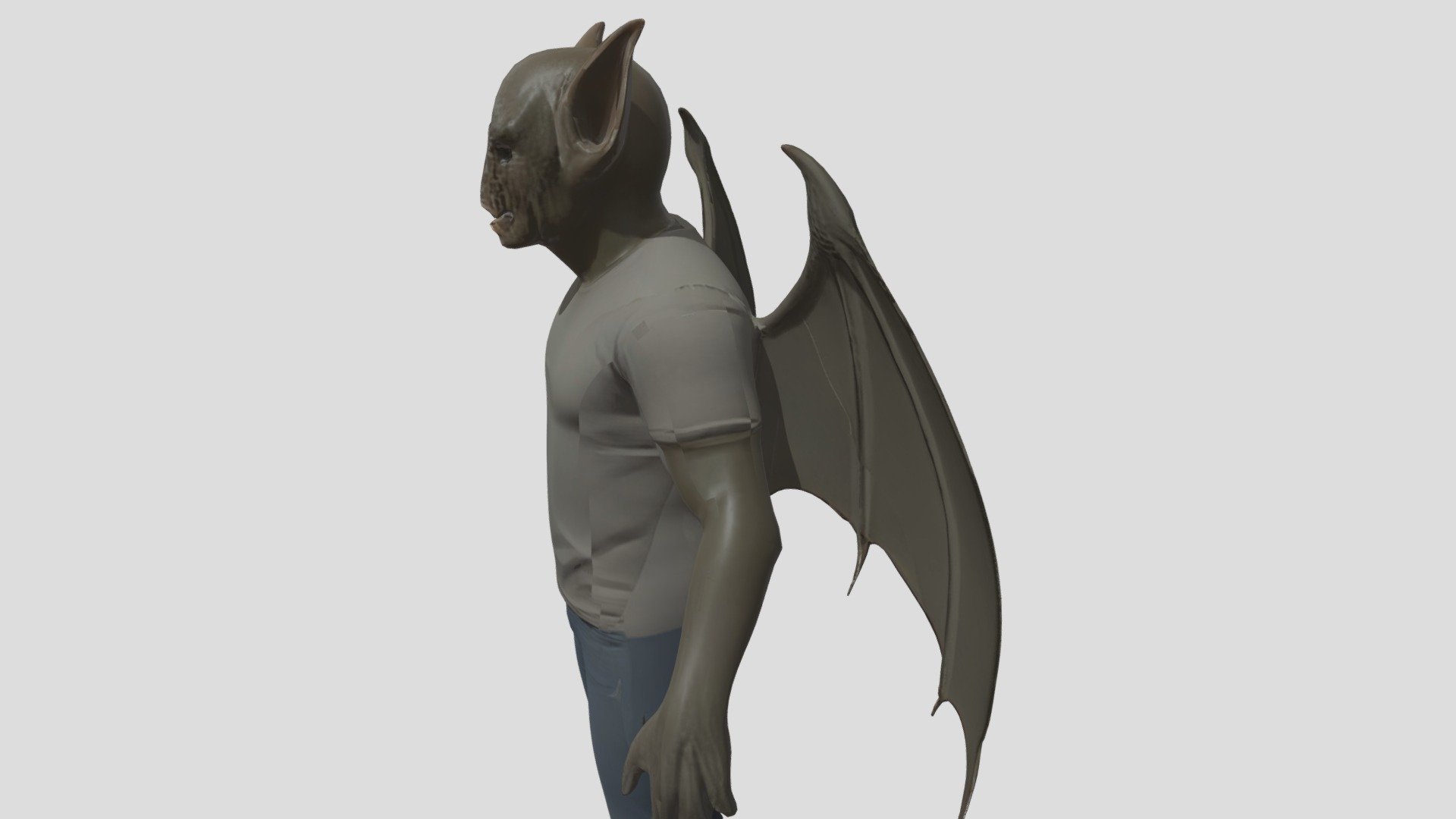 Winged humanoid creature vampire - Download Free 3D model by Shivam ...