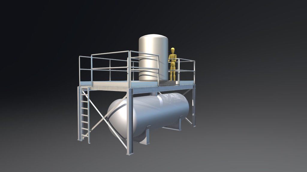 Passerelle technique - 3D model by ebugnet [2943ba7] - Sketchfab
