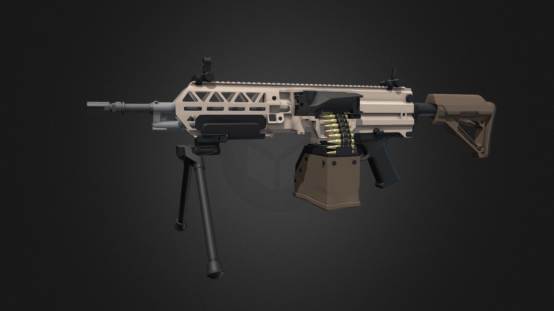 FN EVOLYS 5.56 machine gun - 3D model by RJLStudio (@J185) [2944234 ...