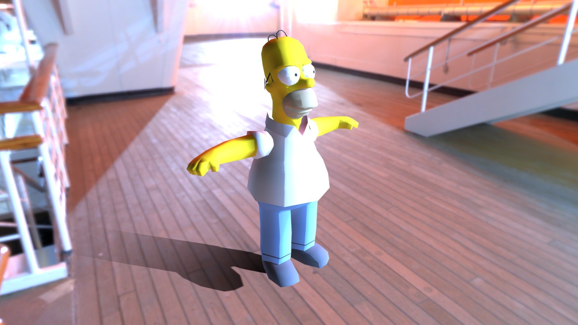 the simpsons Homer - Download Free 3D model by zairiq-123 [29453f7 ...