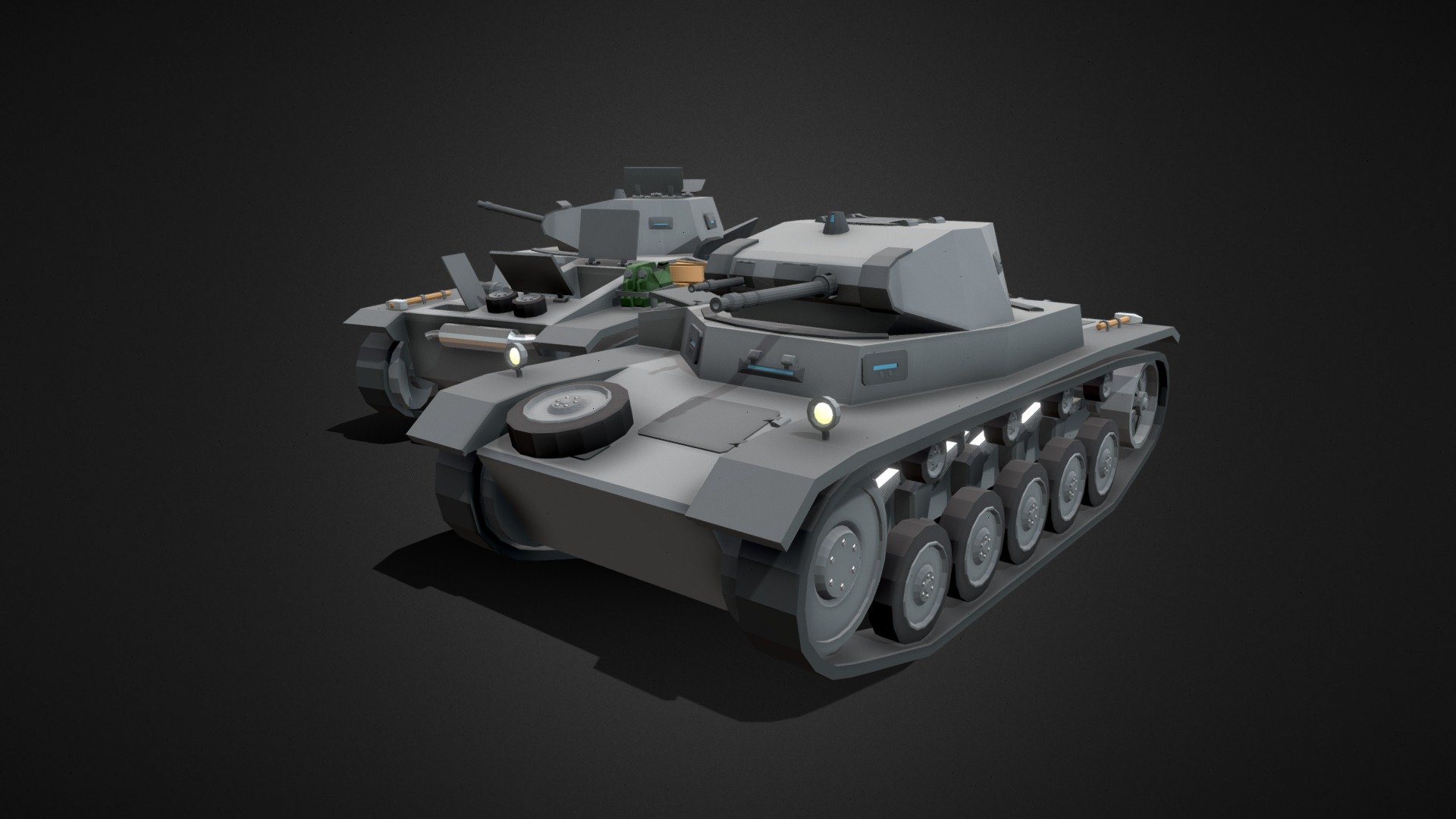Pz.II Ausf.C - 3D model by Ilya (@delovoy_ilyxa) [2946df3] - Sketchfab