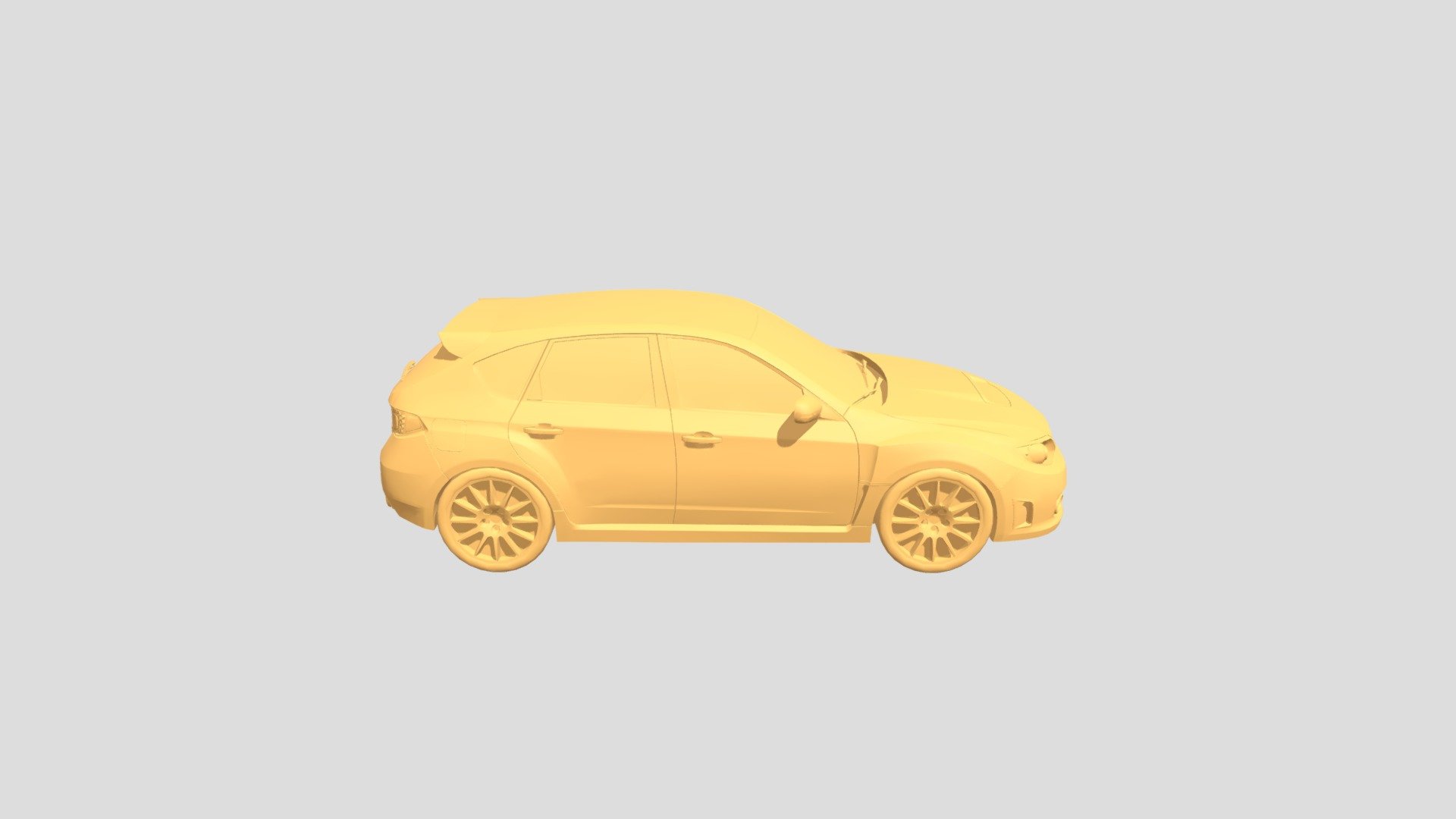 Subaru Impreza Hatchback WRX-STI for 3Dprinting - Download Free 3D ...