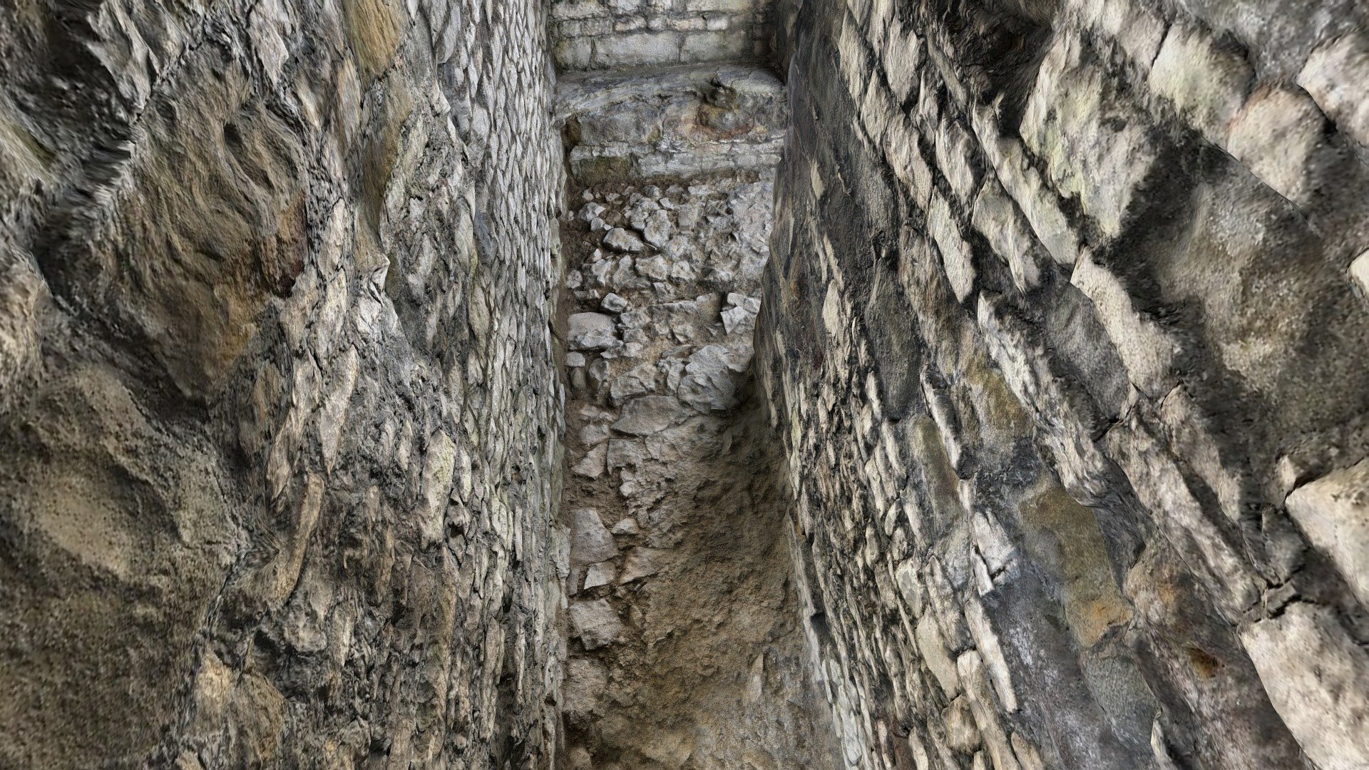 Burgess Gate, Denbigh Castle; limerich floor - 3D model by Digital ...
