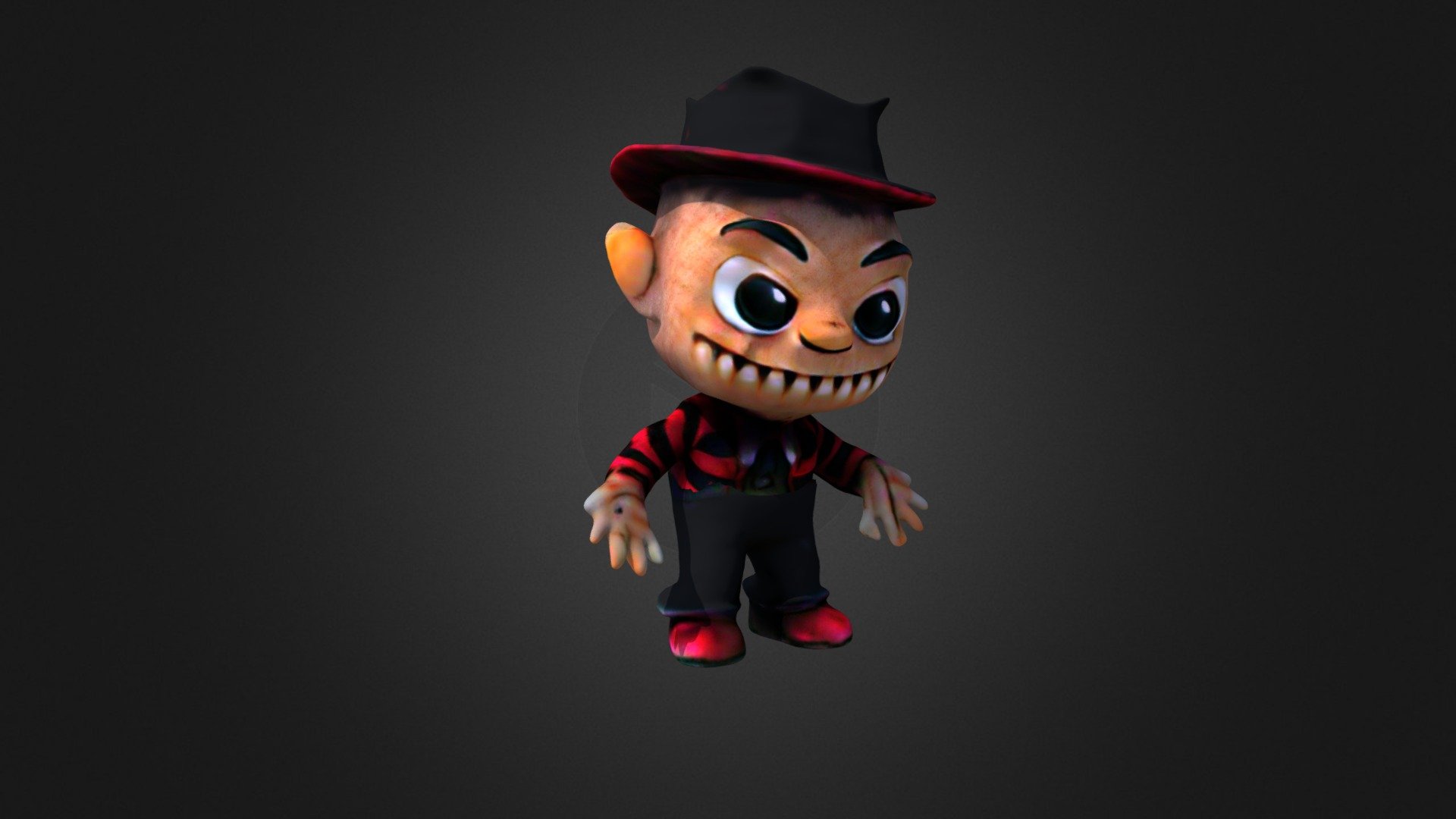 chibi freddy krueger (animated) - Download Free 3D model by vicente ...