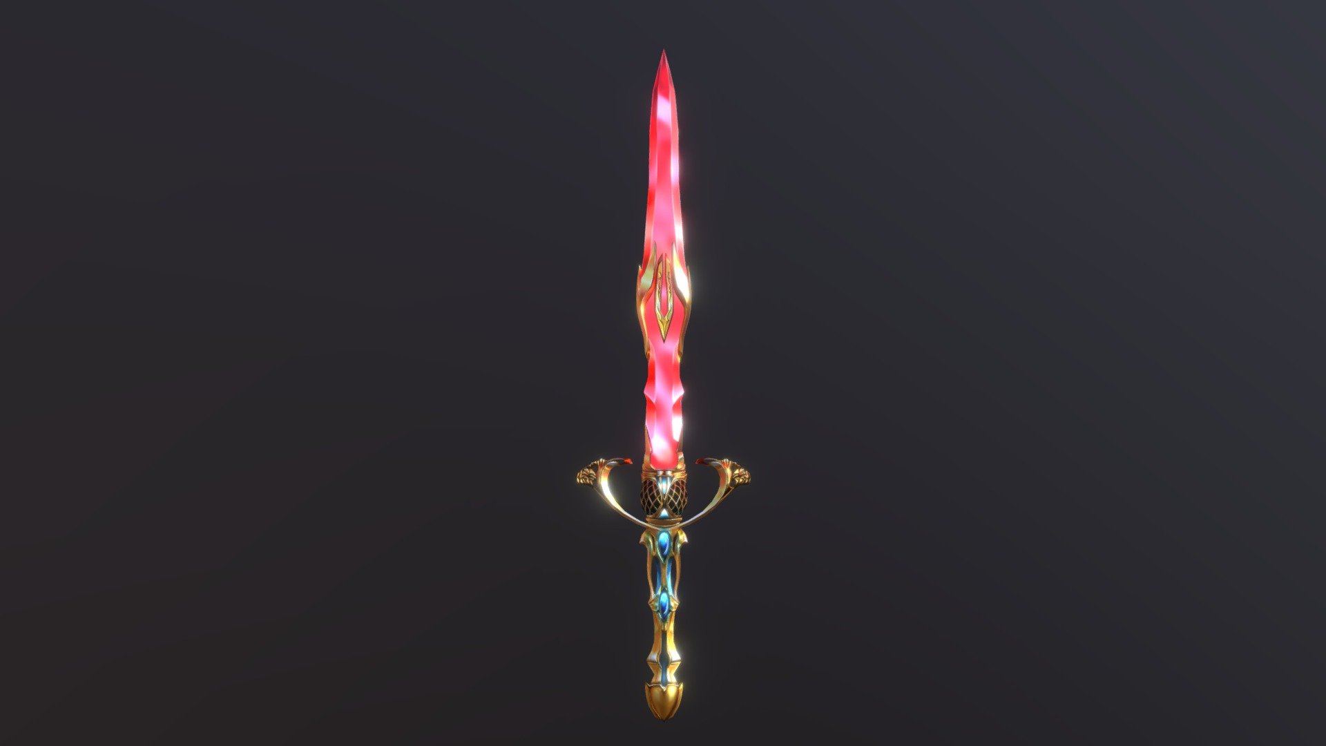 Rose Crystal Sword - 3D model by glittermagic [295bf41] - Sketchfab