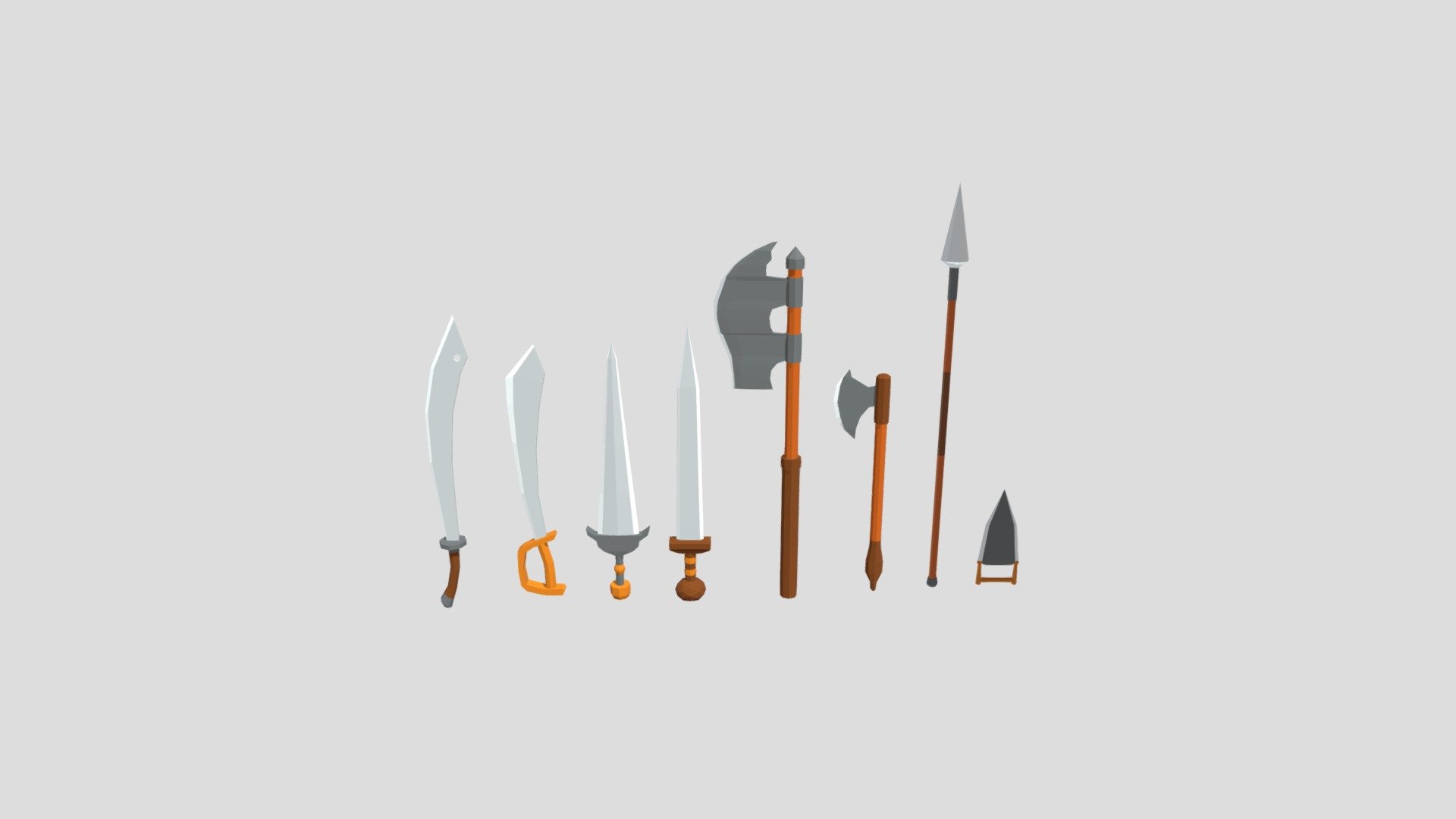 Low Poly Weapon Pack - Download Free 3D model by CG-Gecko (@alexham319 ...