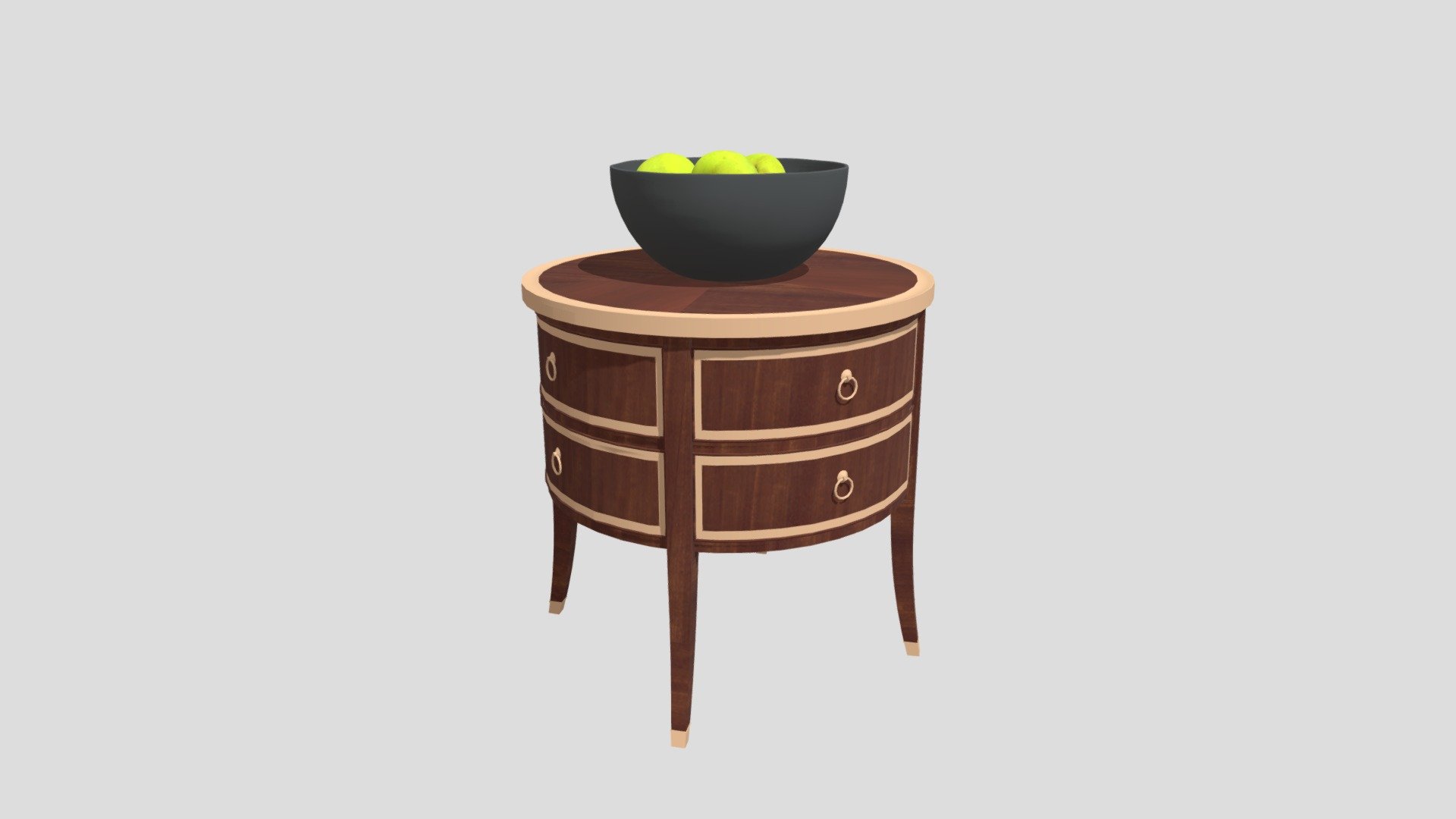 Circle Wooden Table - 3D model by 24archistudio [2960984] - Sketchfab
