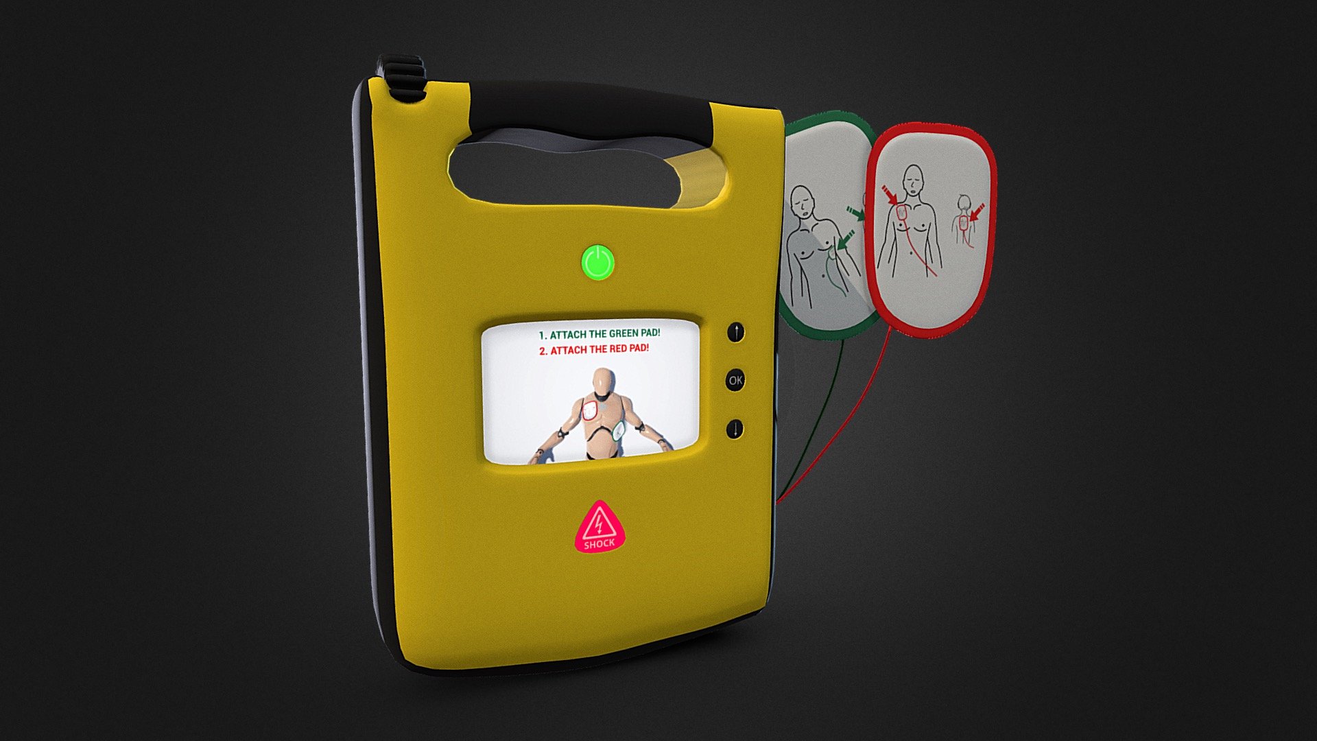 AED & Shock Pads, Defibrillator - Buy Royalty Free 3D model by Game ...