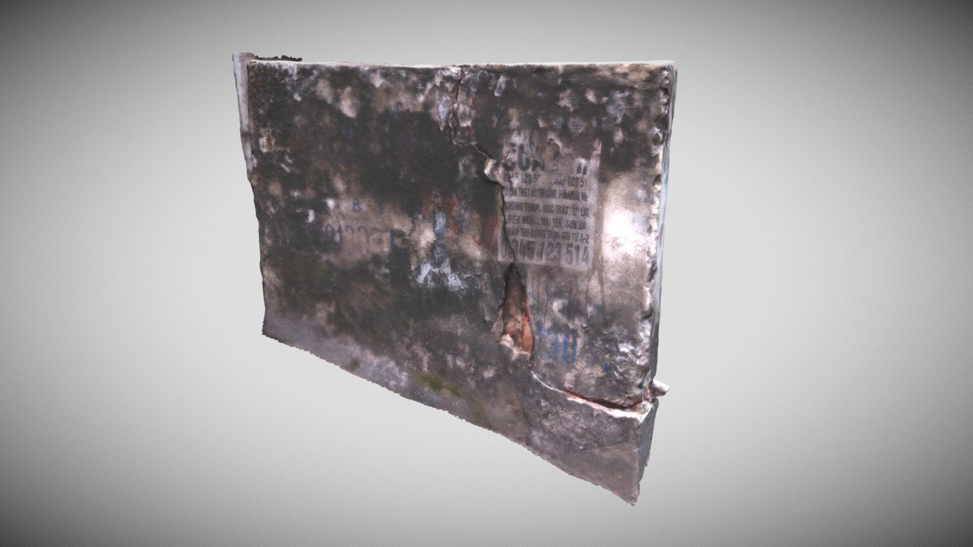 Dirty Wall ( Photogrammetry ) - Download Free 3D model by Bad Rabbit ...