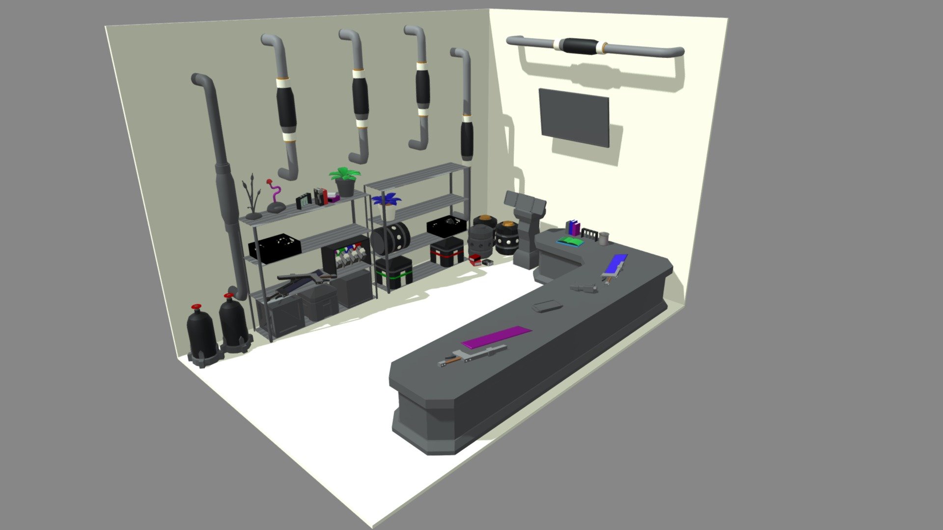 Equipment Storeroom - 3D model by emilyjanerose [296d797] - Sketchfab