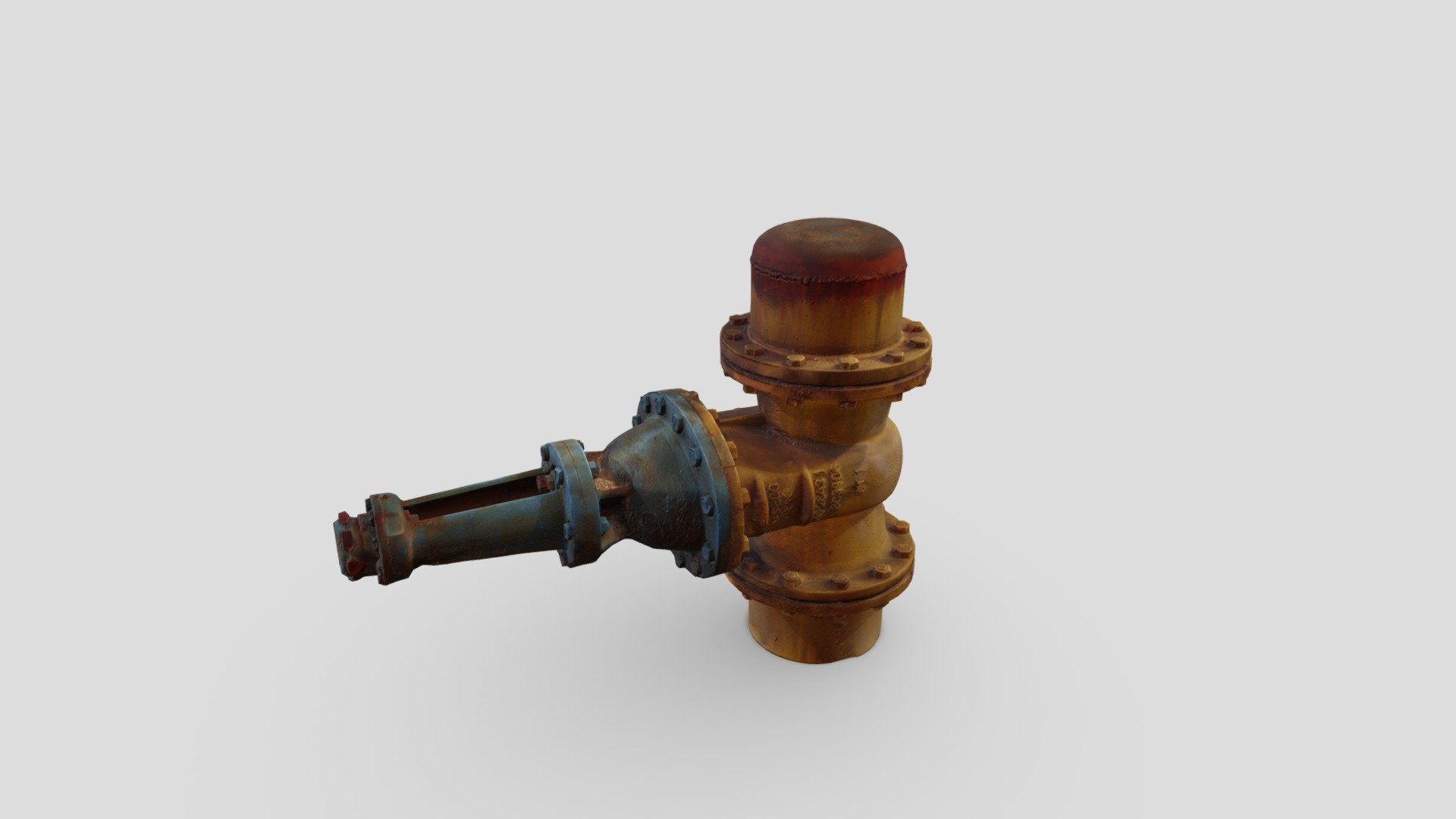 rusty pipe valve - 3D model by mates (@matesaspirateur) [296e9e5 ...