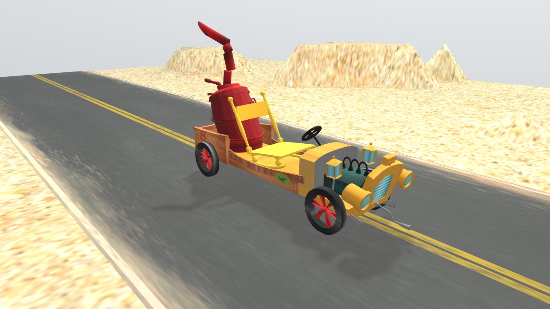Arkansas Chuggabug - Wacky Races (Hanna Barbera) - 3D model by ...