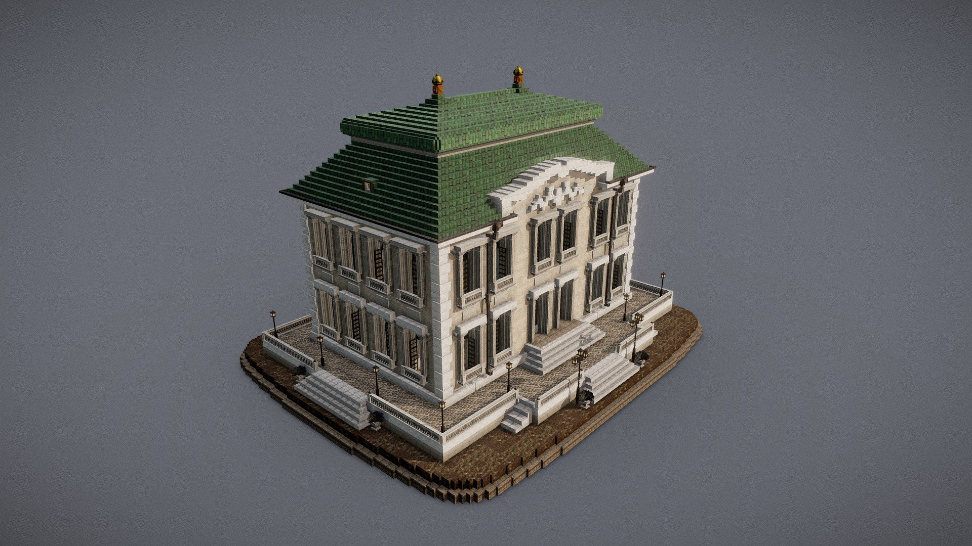 Baroque house - Download Free 3D model by Juoda [2974032] - Sketchfab