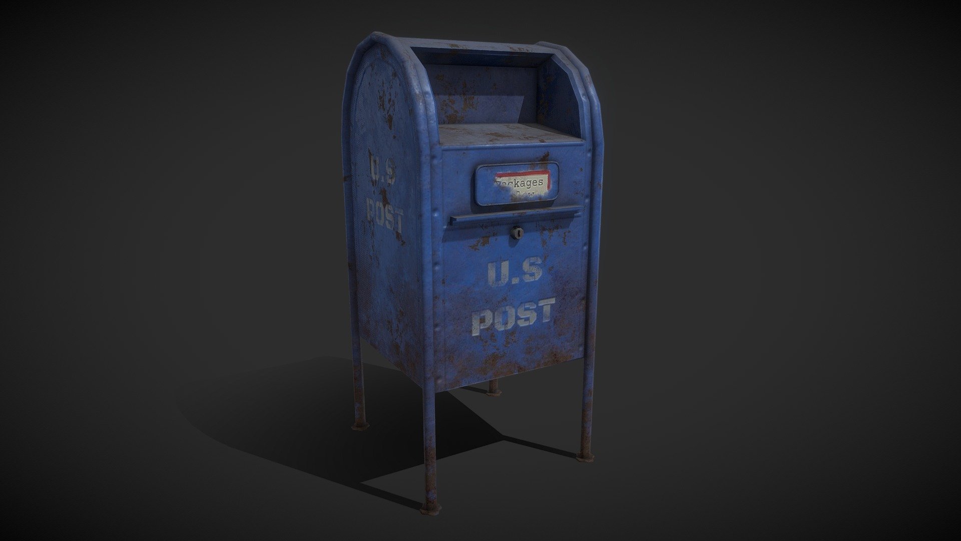 Game Ready U.S Post Box Prop - 3D model by Dethicus_M [297600c] - Sketchfab
