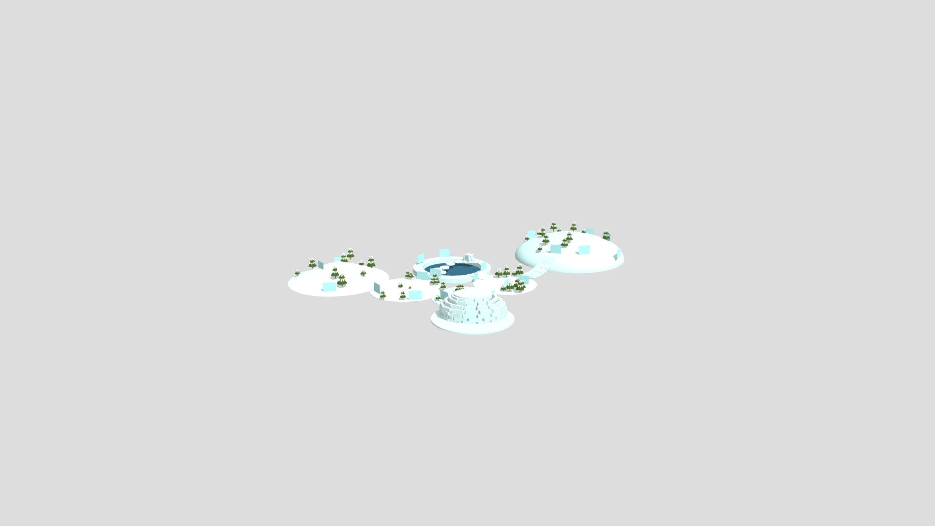Spatial environment winter landscape - 3D model by evaruth [29784c5 ...