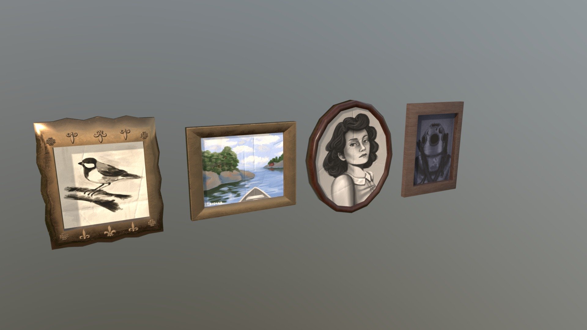 Photo Frames - 3D model by Sara Frid (@Pixeluna) [297f541] - Sketchfab