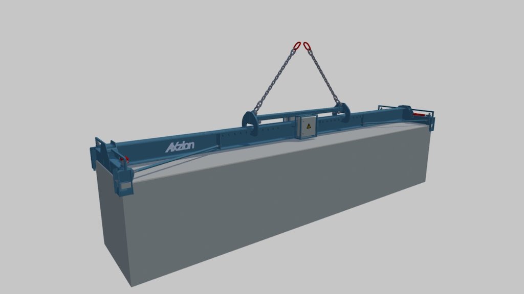 Container cross-beam mech. central locking sys. - 3D model by axzion ...