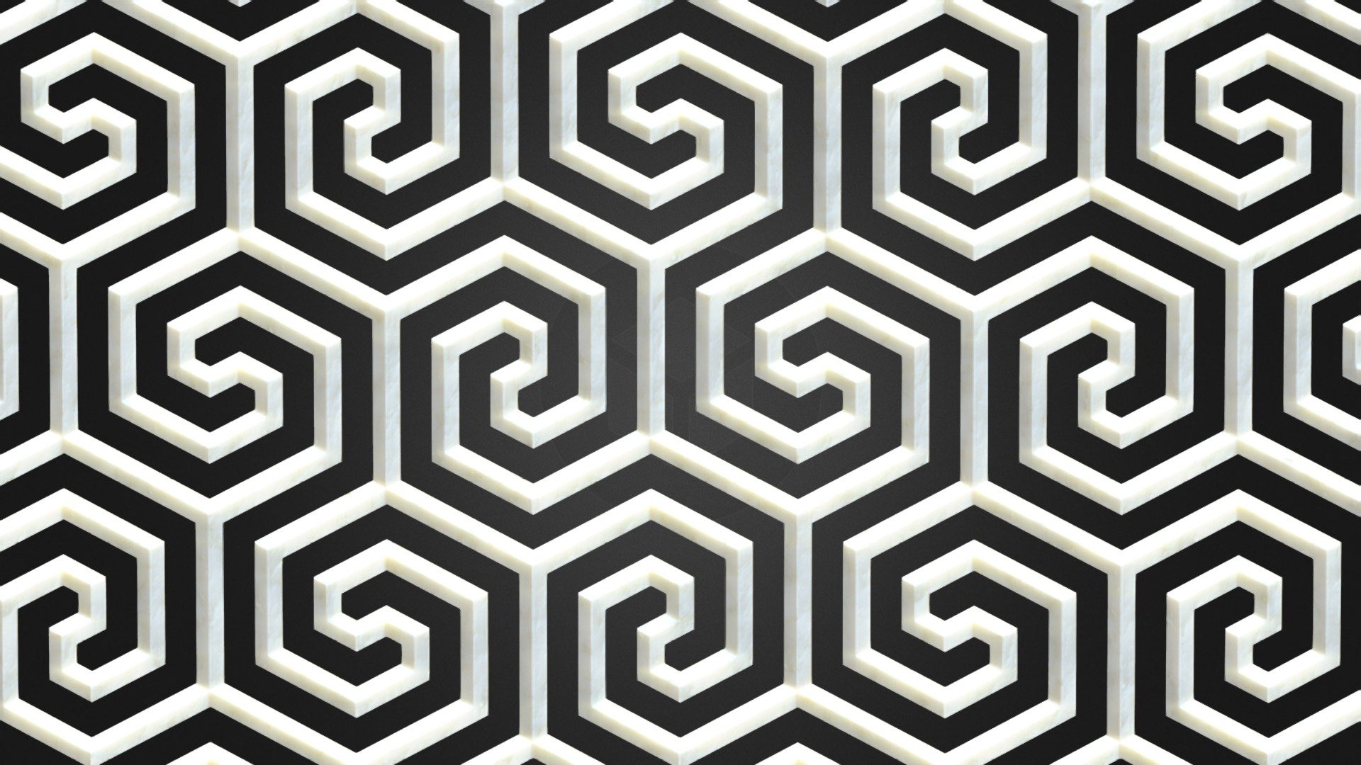 Hexagonal meanders 406112968 - 3D model by Frédéric Robin ...