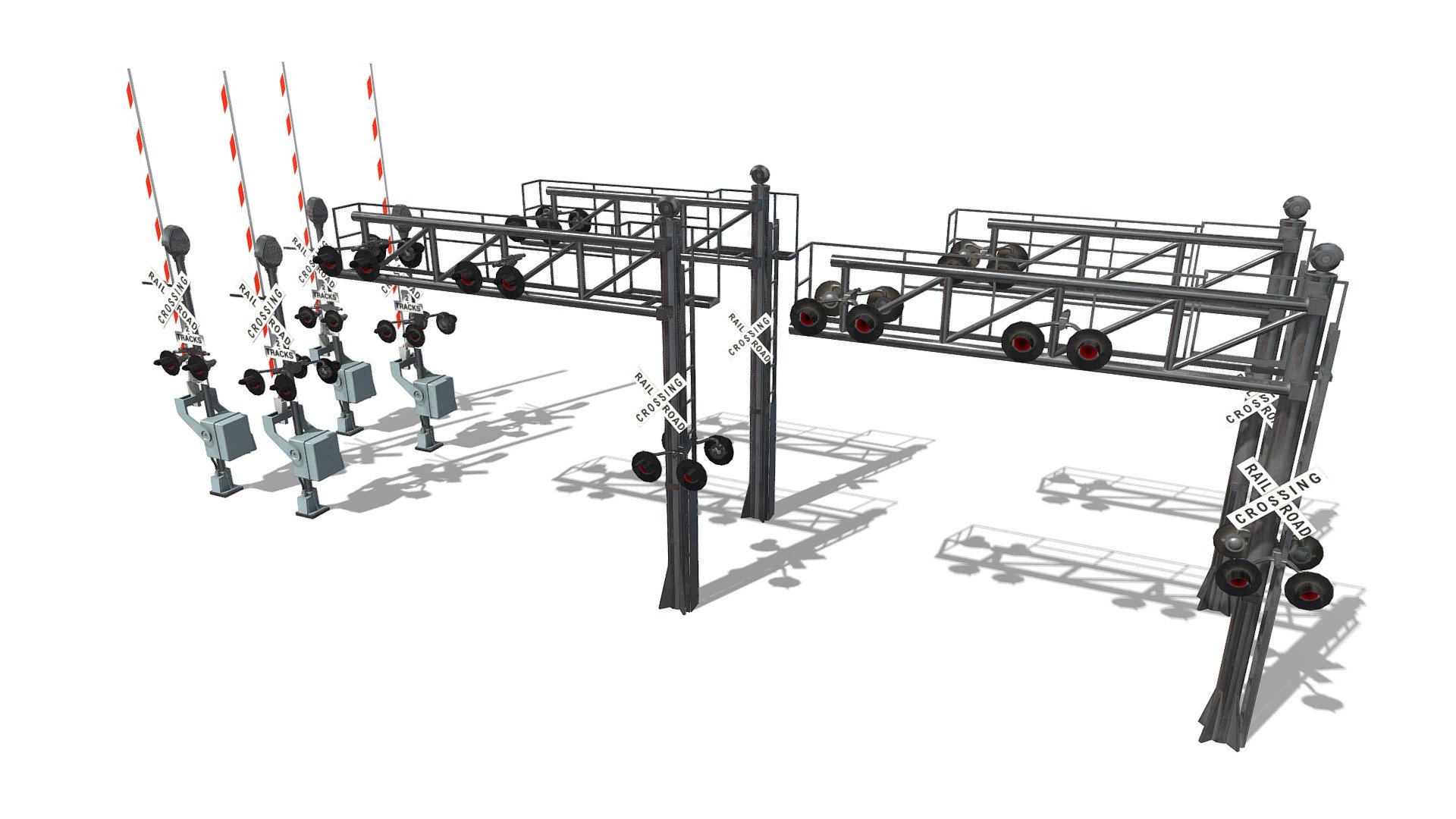 Train / Rail / Railway Crossing Signals - Buy Royalty Free 3D model by ...
