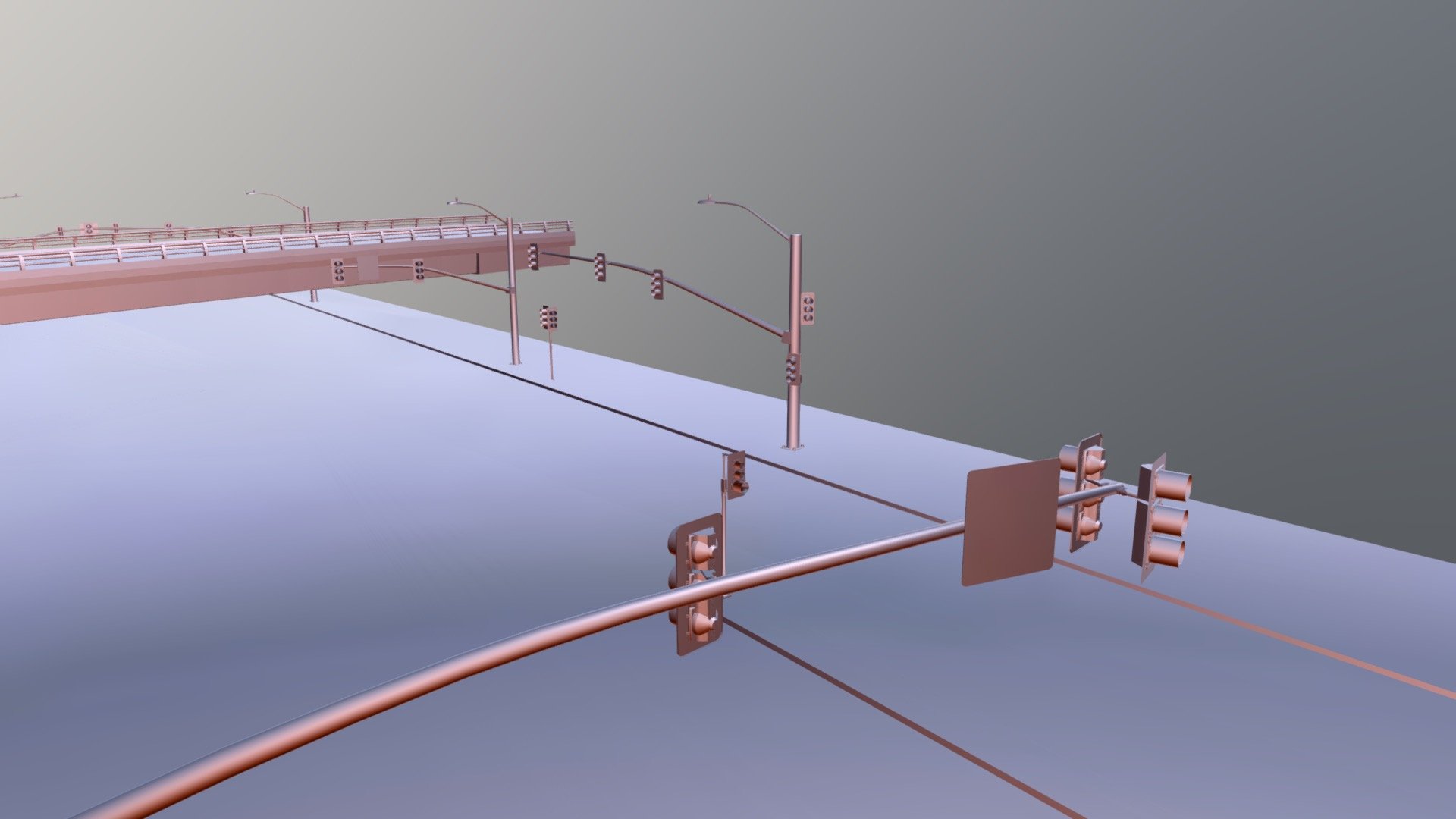 Freeway/Highway Intersection - California - Download Free 3D model by ...