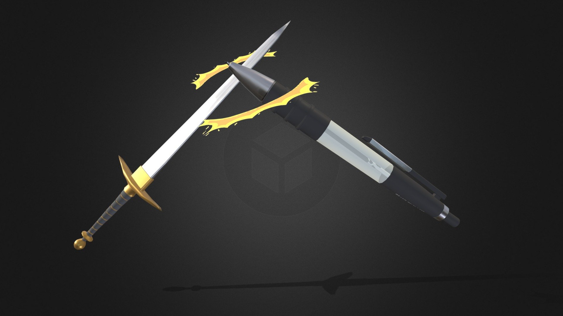 Pen Versus Sword - 3D model by RyanKavanagh [2997b73] - Sketchfab