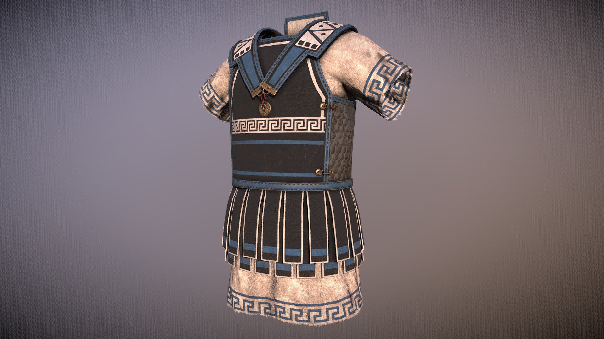 Linothorax with Scales (Black/White/Blue) - 3D model by Garrettich ...