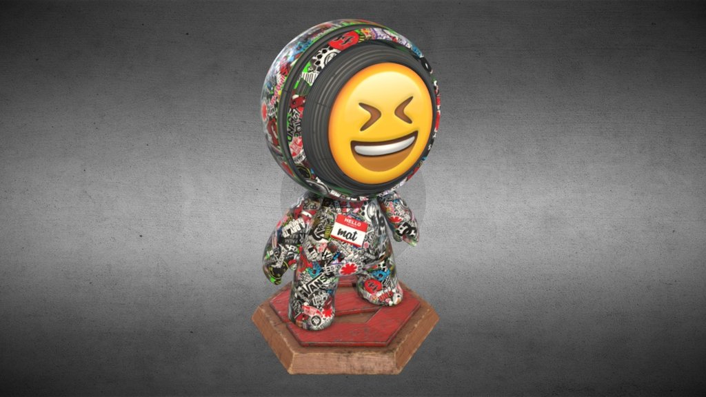 Meet MAT: Sticker Bomb Edition - 3D model by Mathew Reynolds (@mrey ...