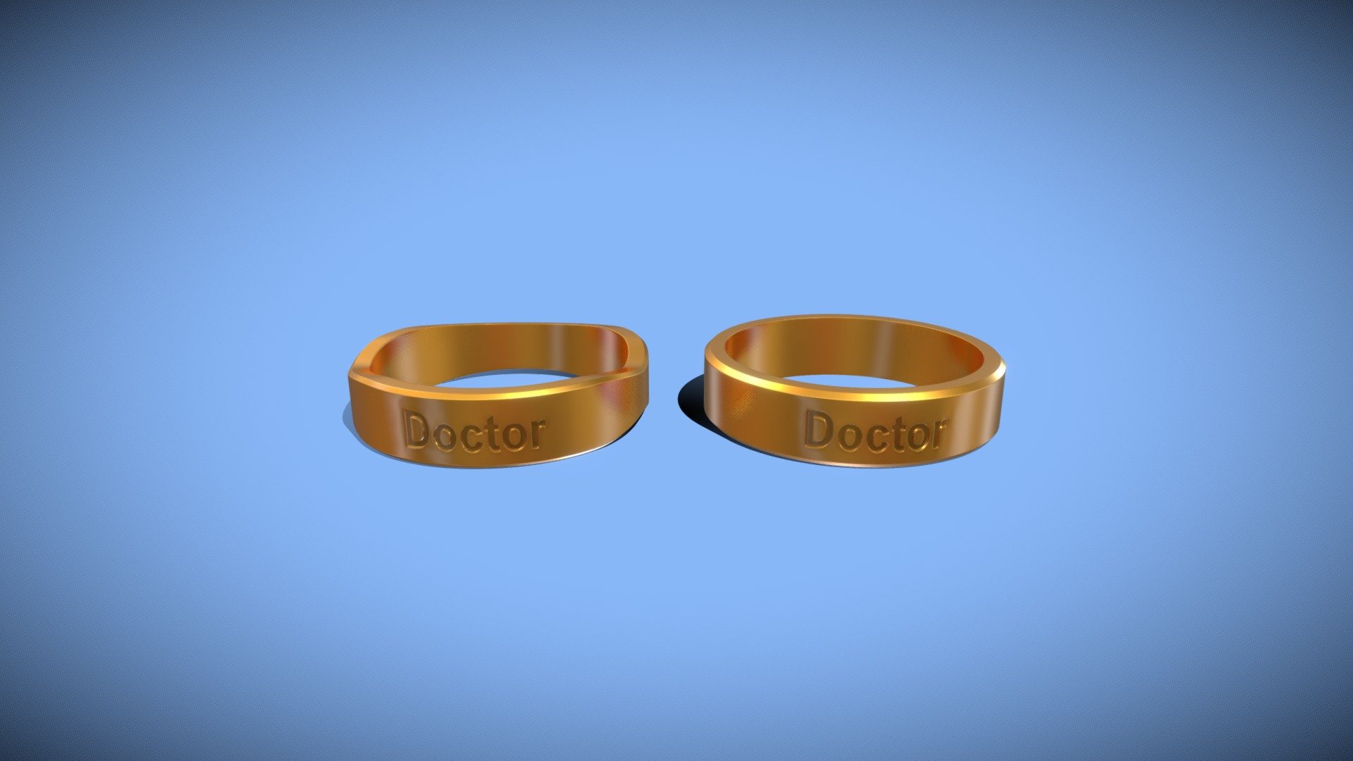 Doctor Couple Ring Gold - Buy Royalty Free 3D model by Sandeep ...
